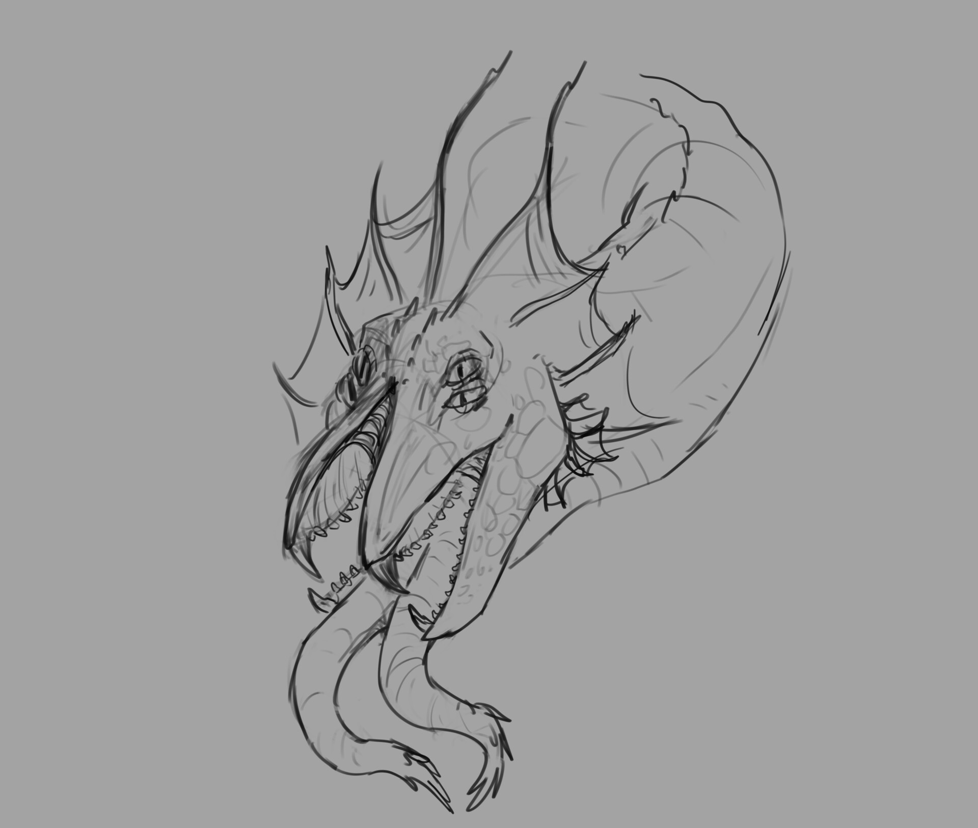 how to draw dragon mouth