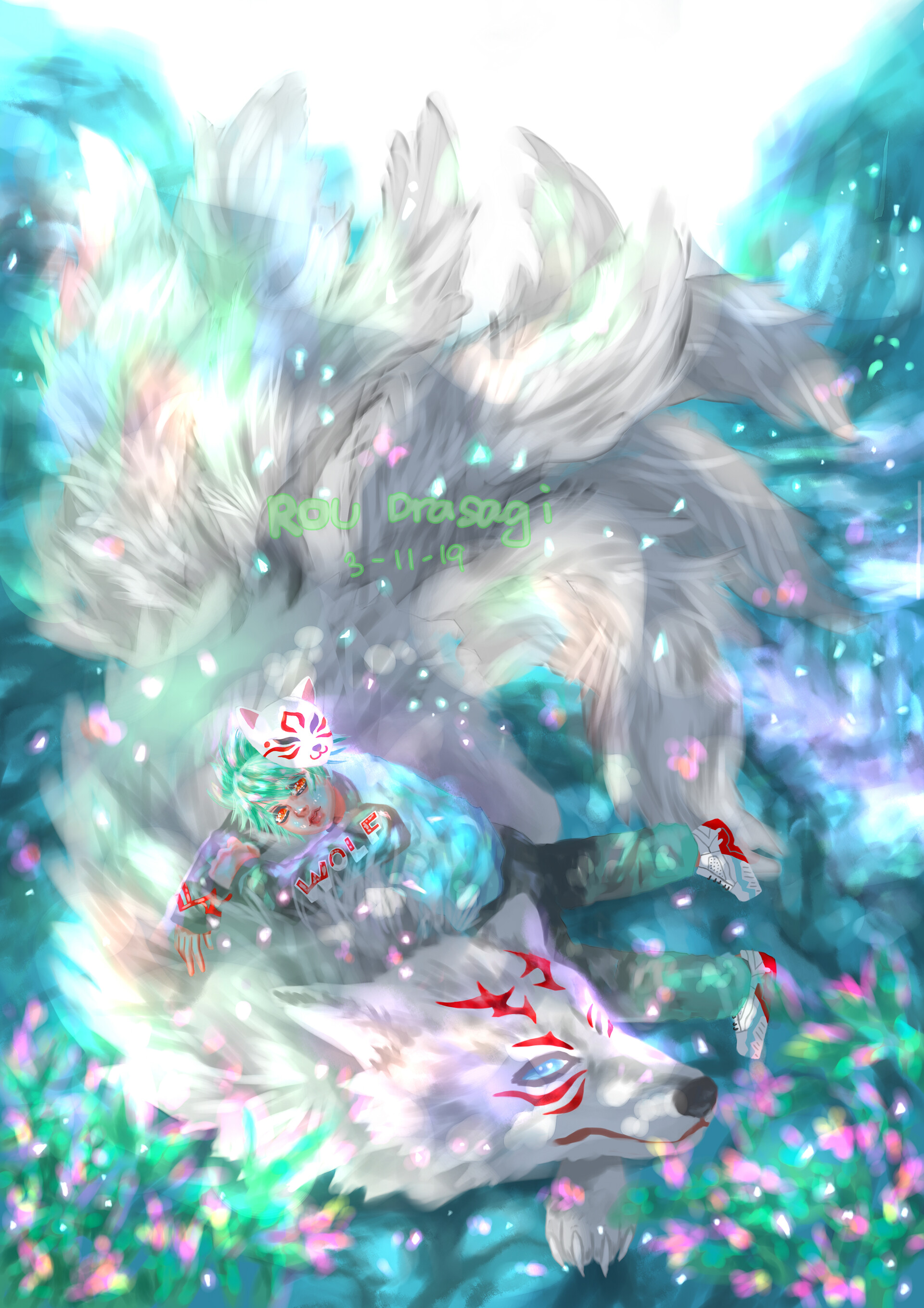 ArtStation - 9-tails wolf