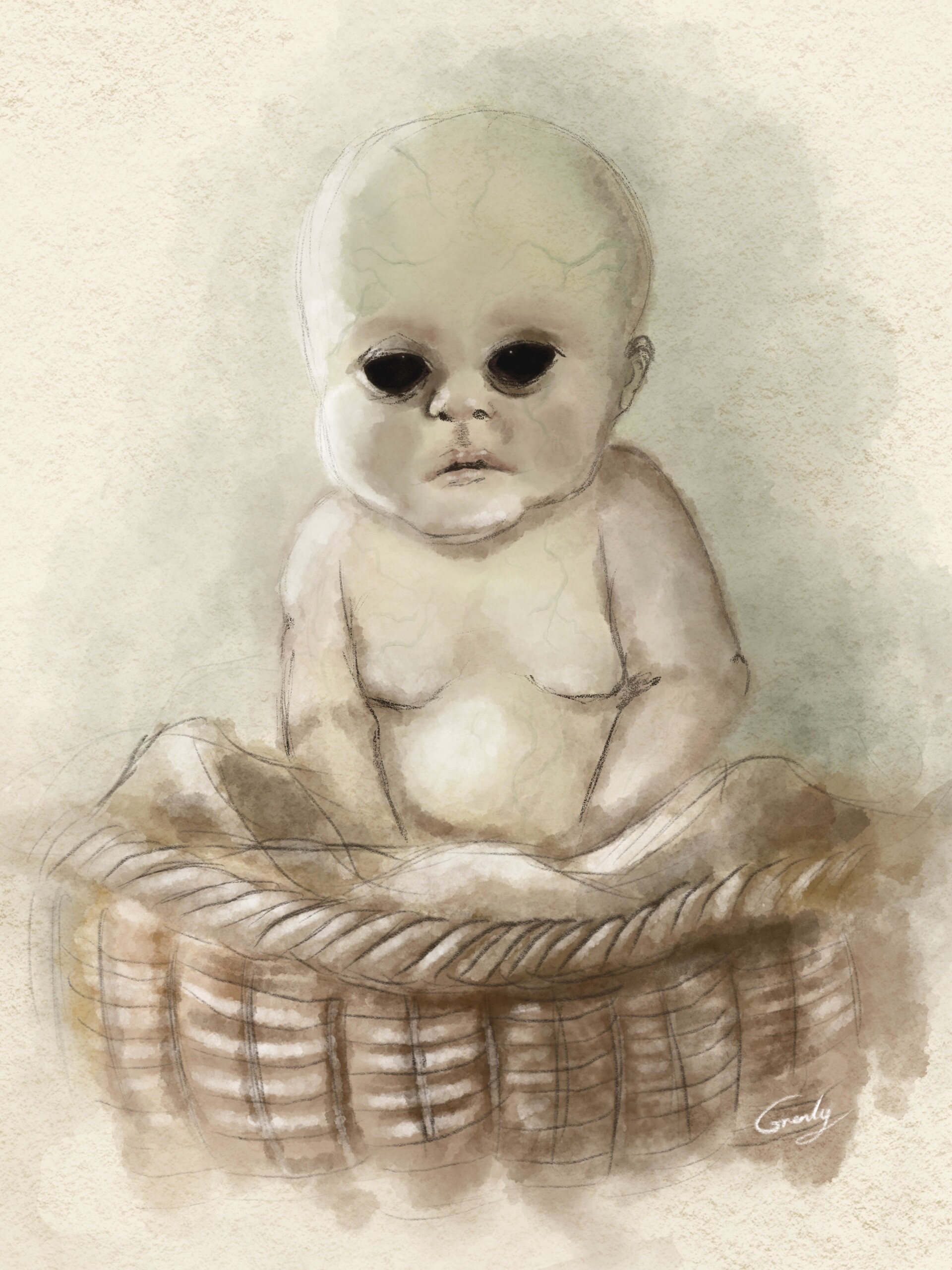 ArtStation - Creeptober Day 11 : Infant - Changeling