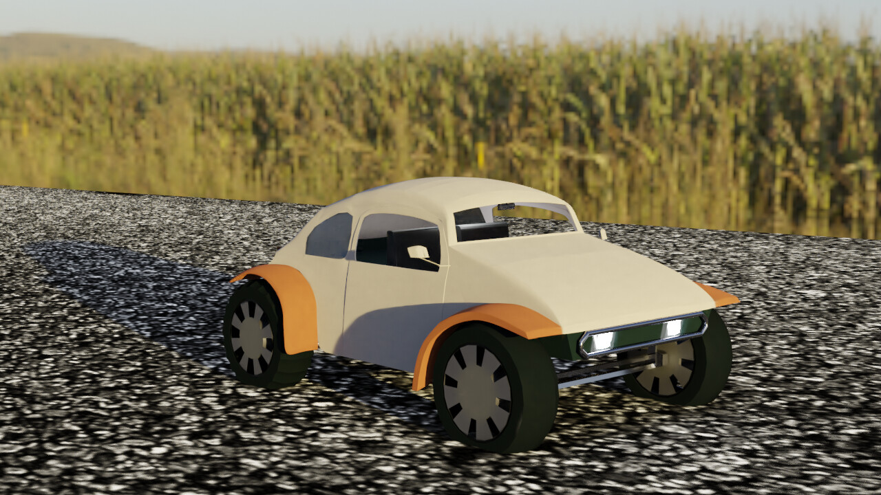 ArtStation - Low poly model of a car