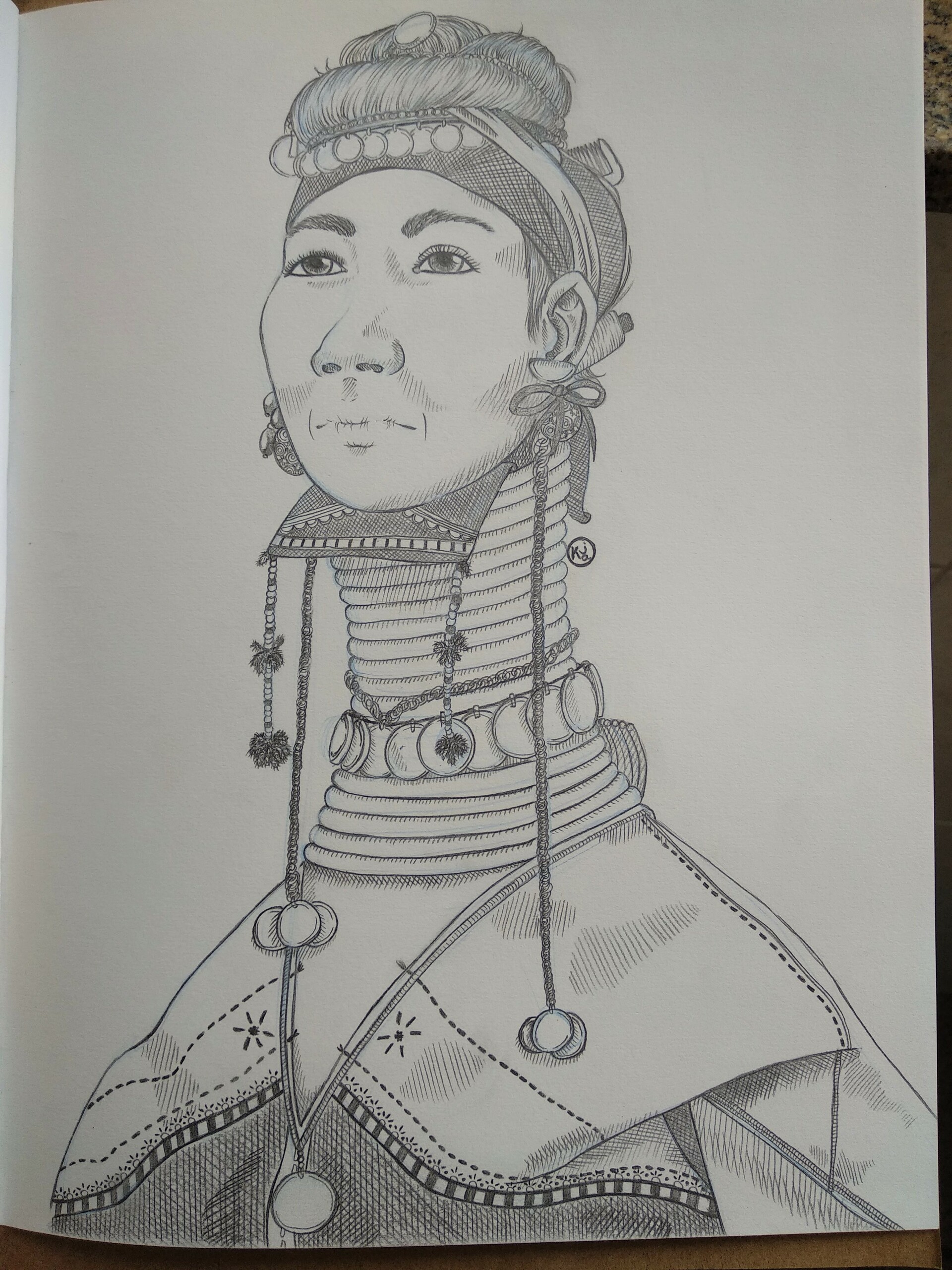 ArtStation - Sketch #02 - Kayan Woman
