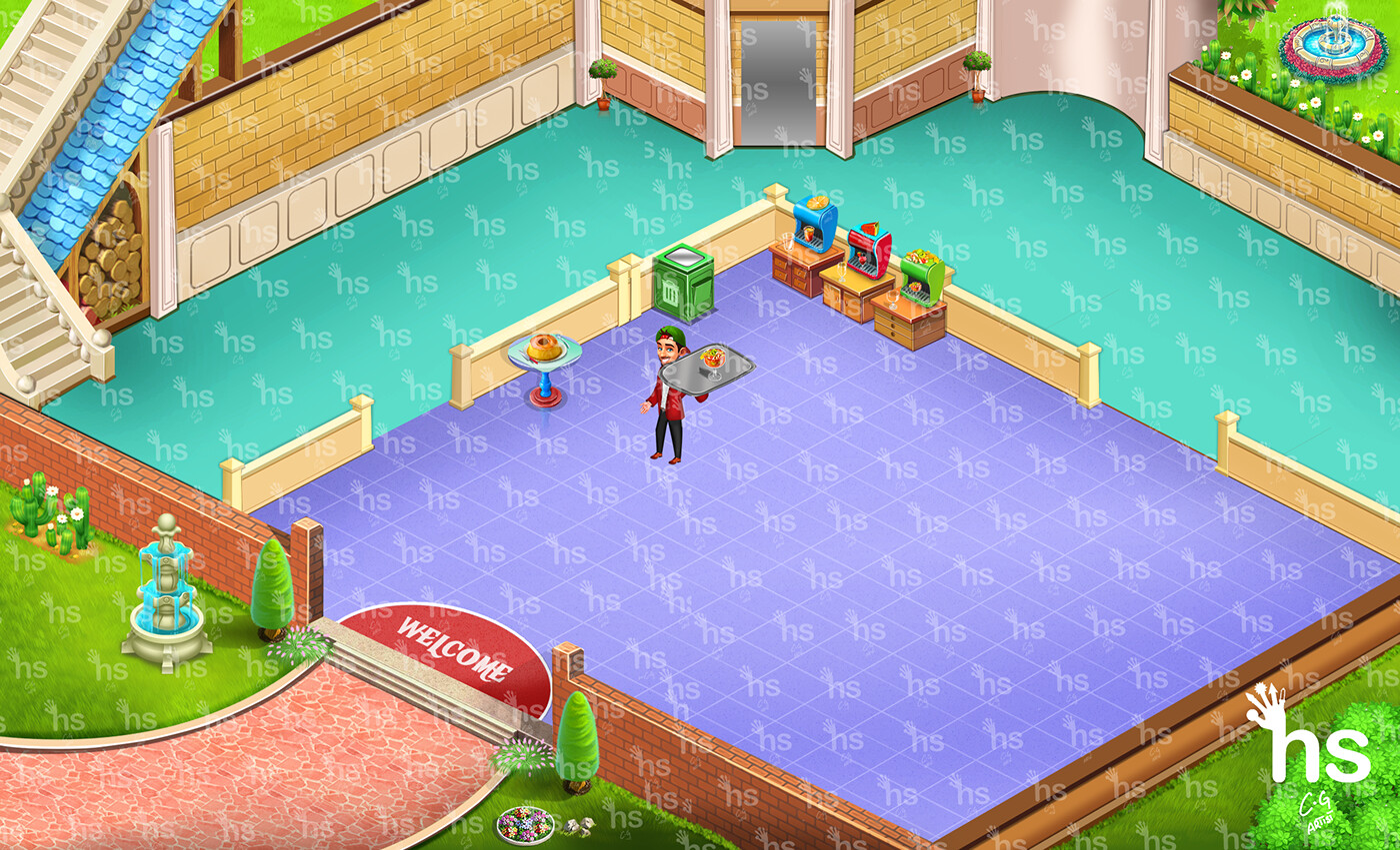 ArtStation - Restaurant Tycoon Game Environment