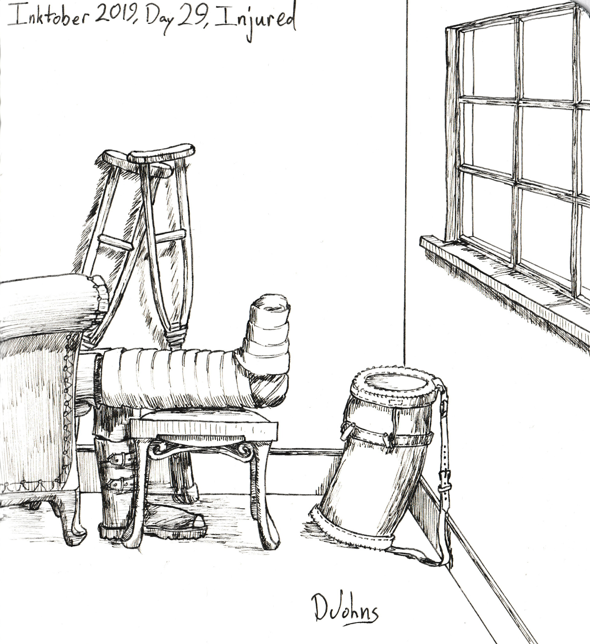 ArtStation - Inktober Day 29 'Injured'