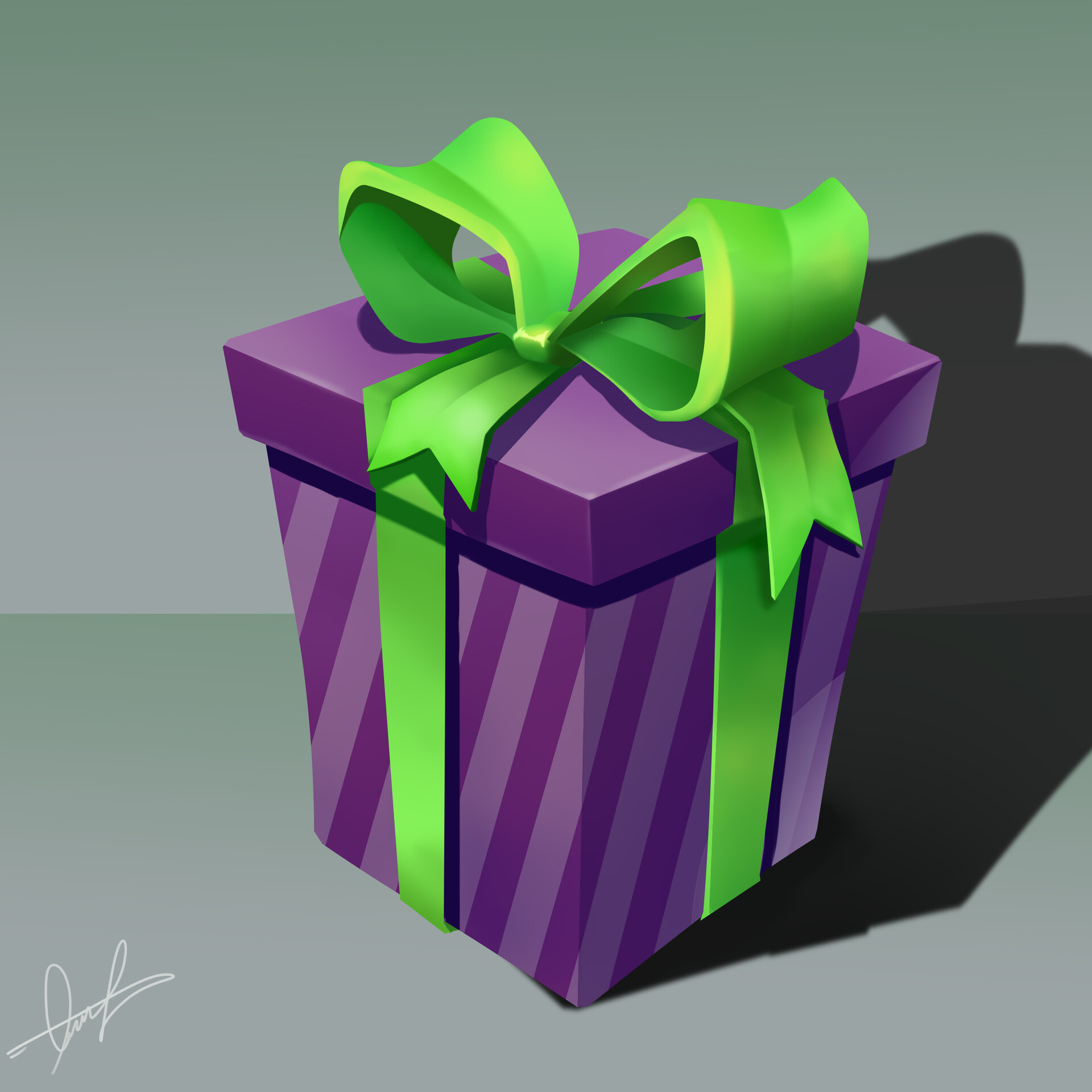 ArtStation - Gift Box for Christmas (Referanced by Russian Artist)