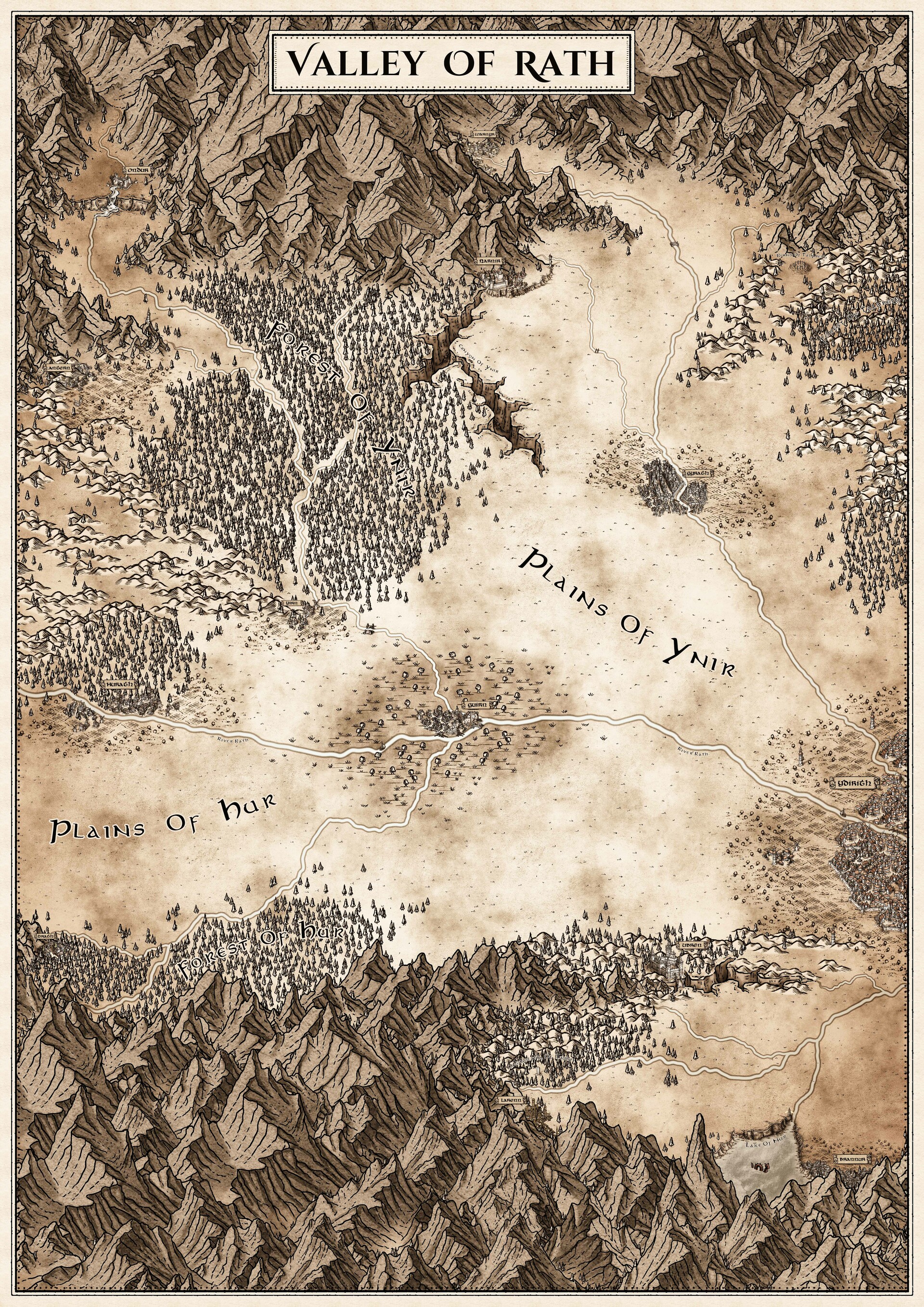 ArtStation - Valley of Rath Fantasy Map