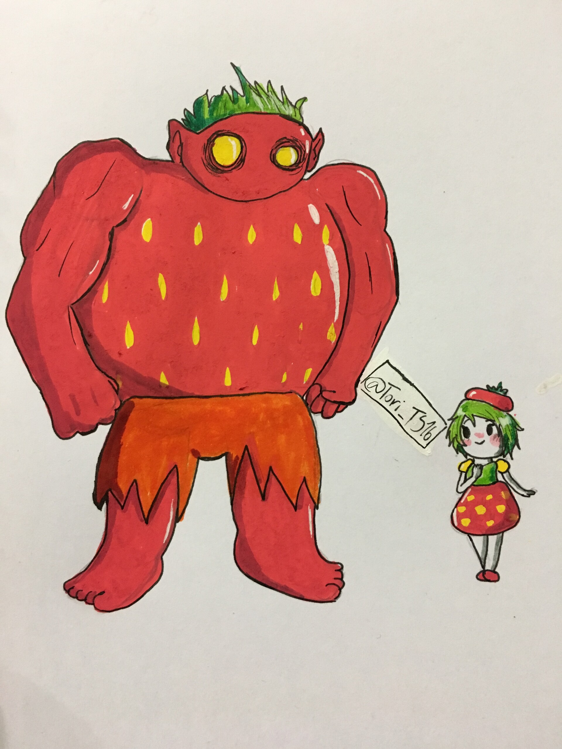 ArtStation - Character designs based on strawberries