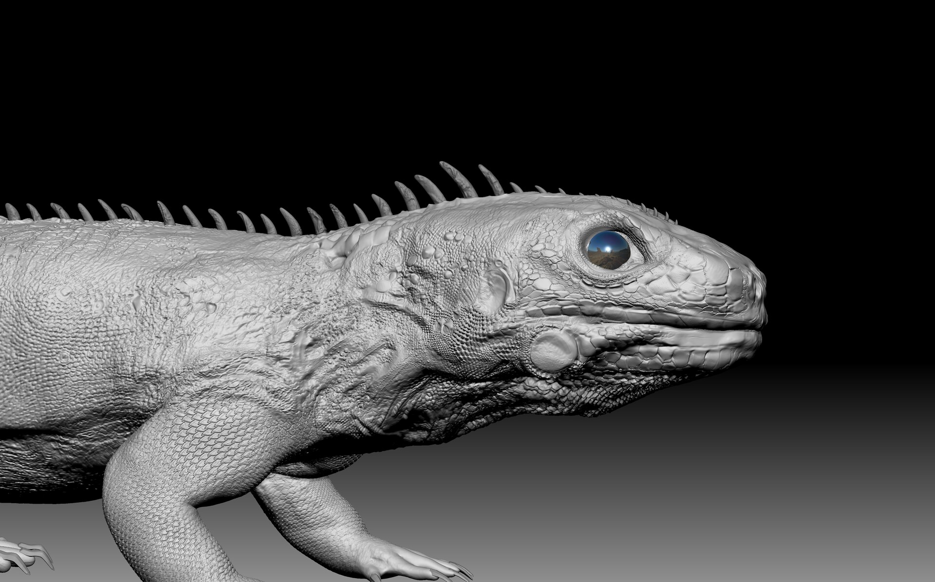 ArtStation - WIP lizard sculpting