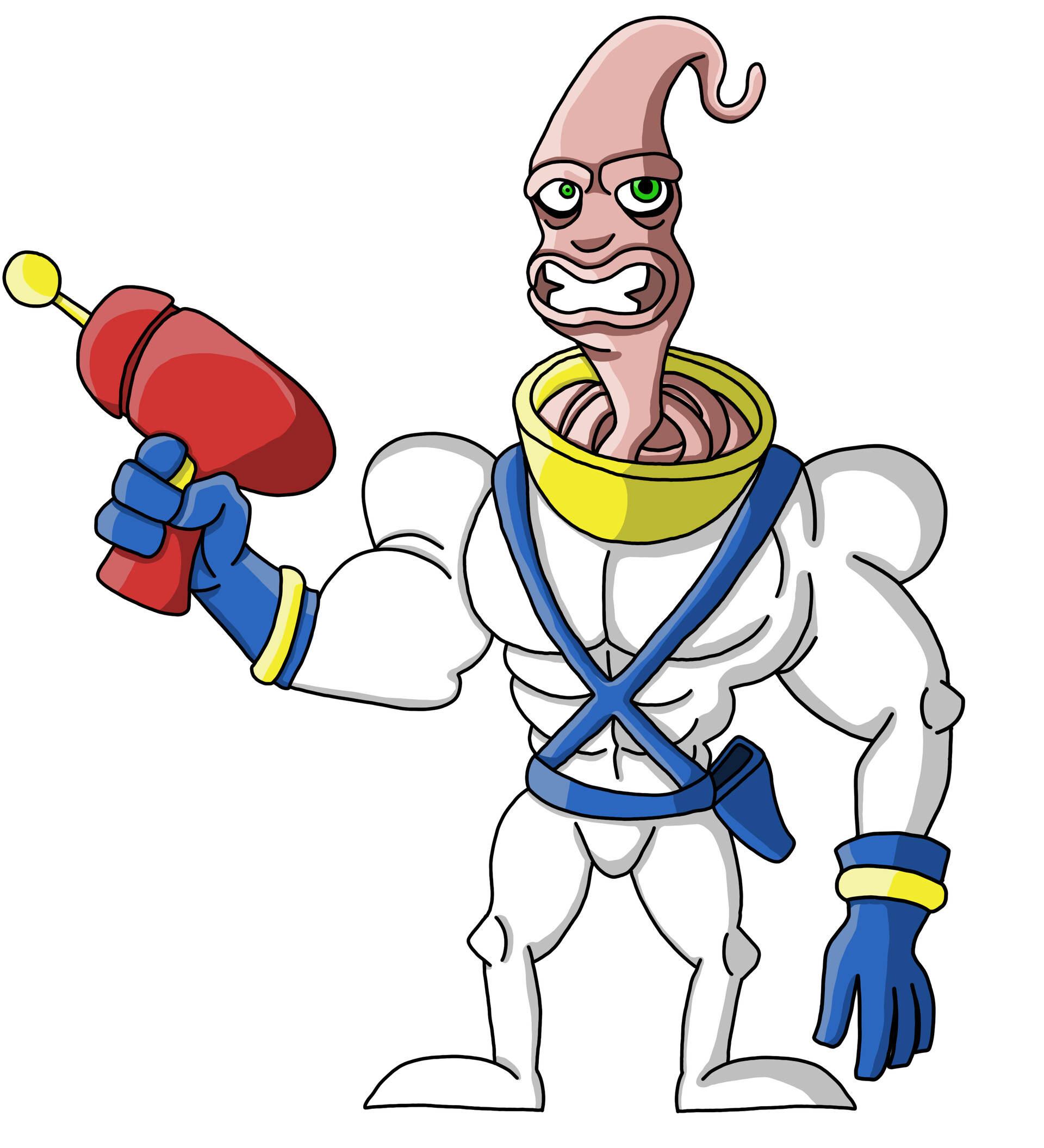 Shrugging Earthworm Jim Reaction Images Know Your Meme