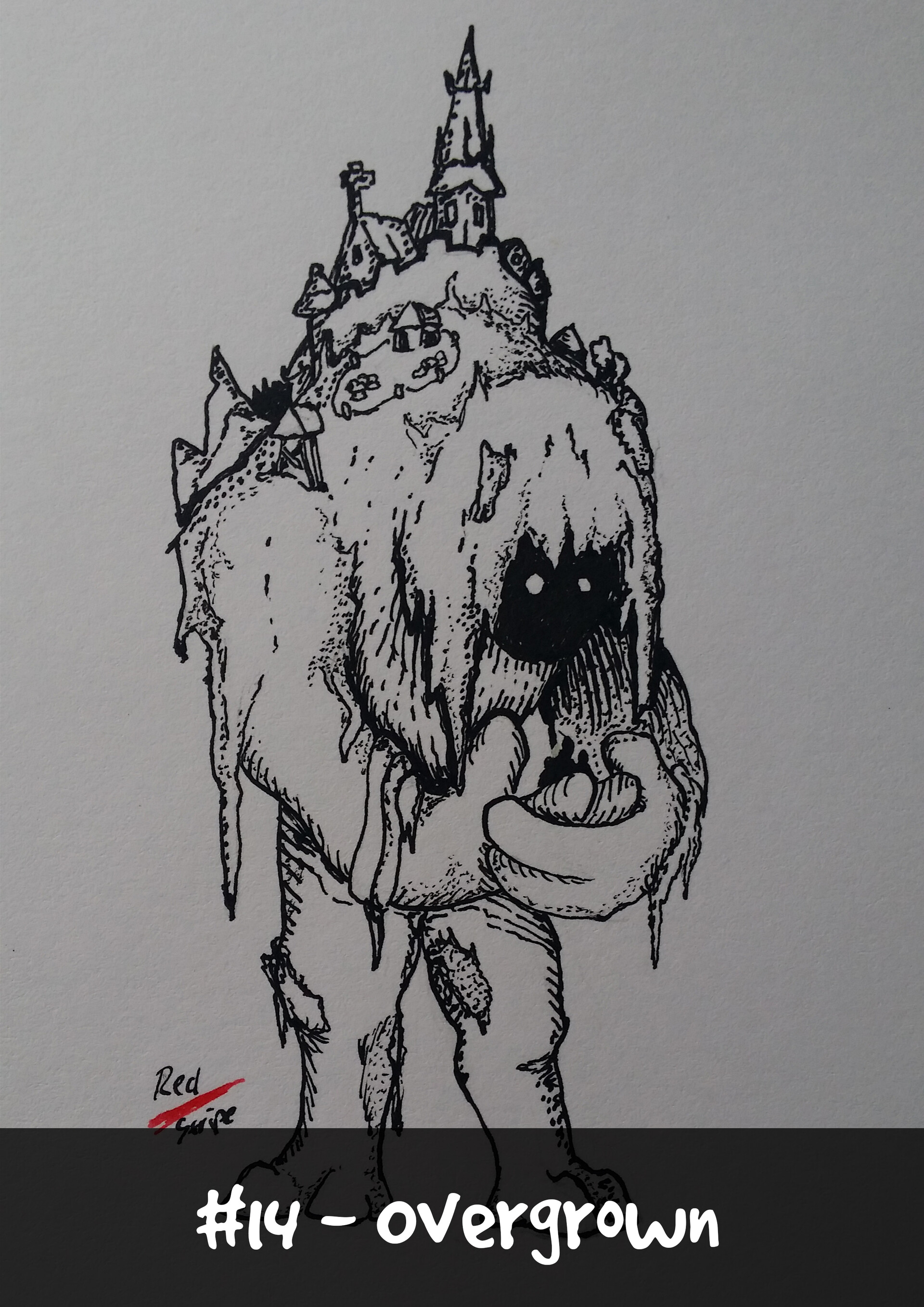 ArtStation - Day 14 of Inktober - Overgrown