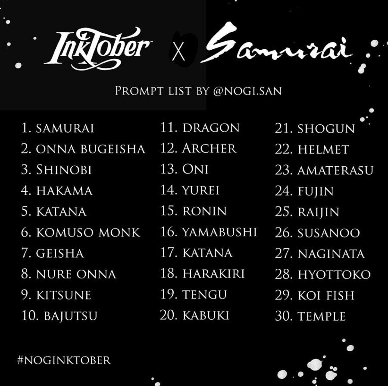 Ken Sasaki - Inktober x Samurai 2019 [Prompt List by Nogi.San]