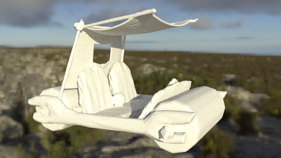 ArtStation - Yabba Dabba Doo! ( Flintstones car )