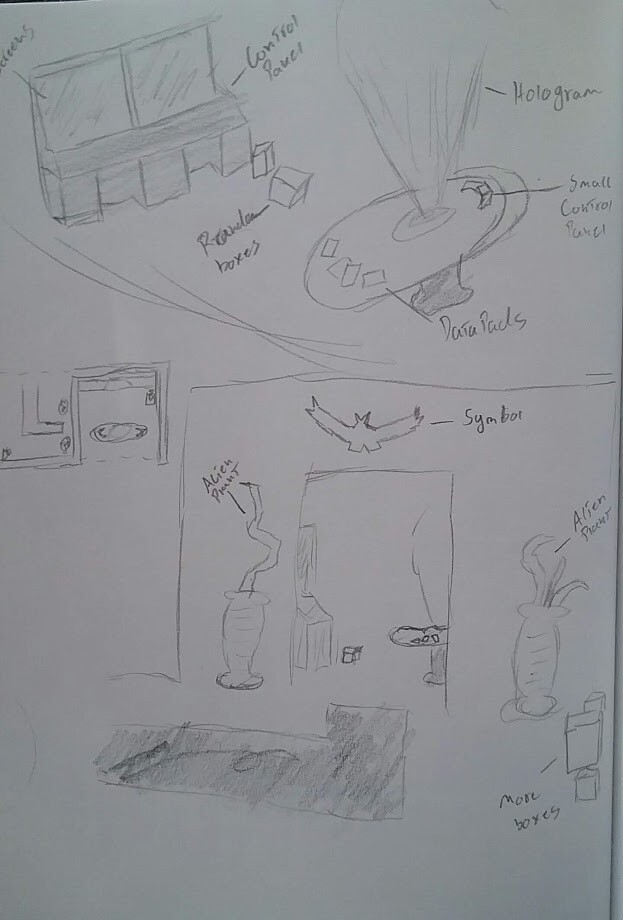 ArtStation - Control Room Sketch