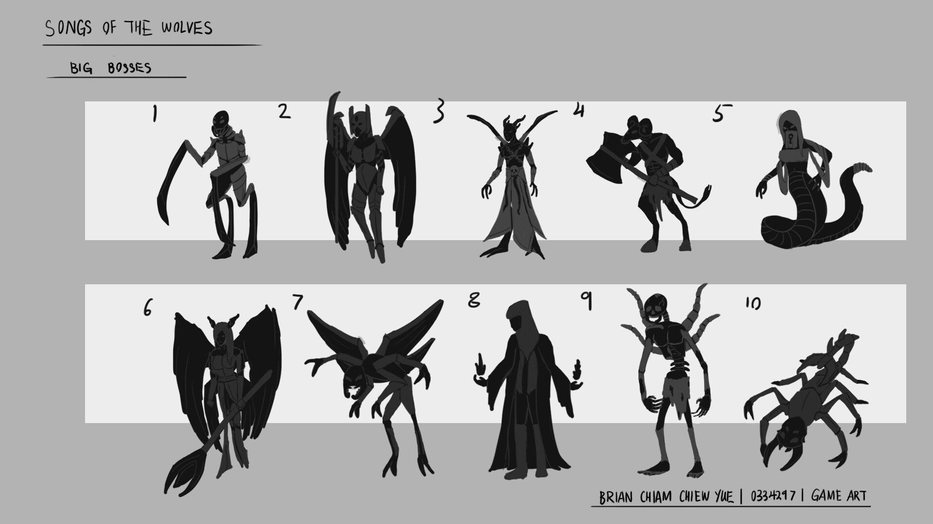 Brian Chiam | 岳 - Game Art - Concept Art for Villains