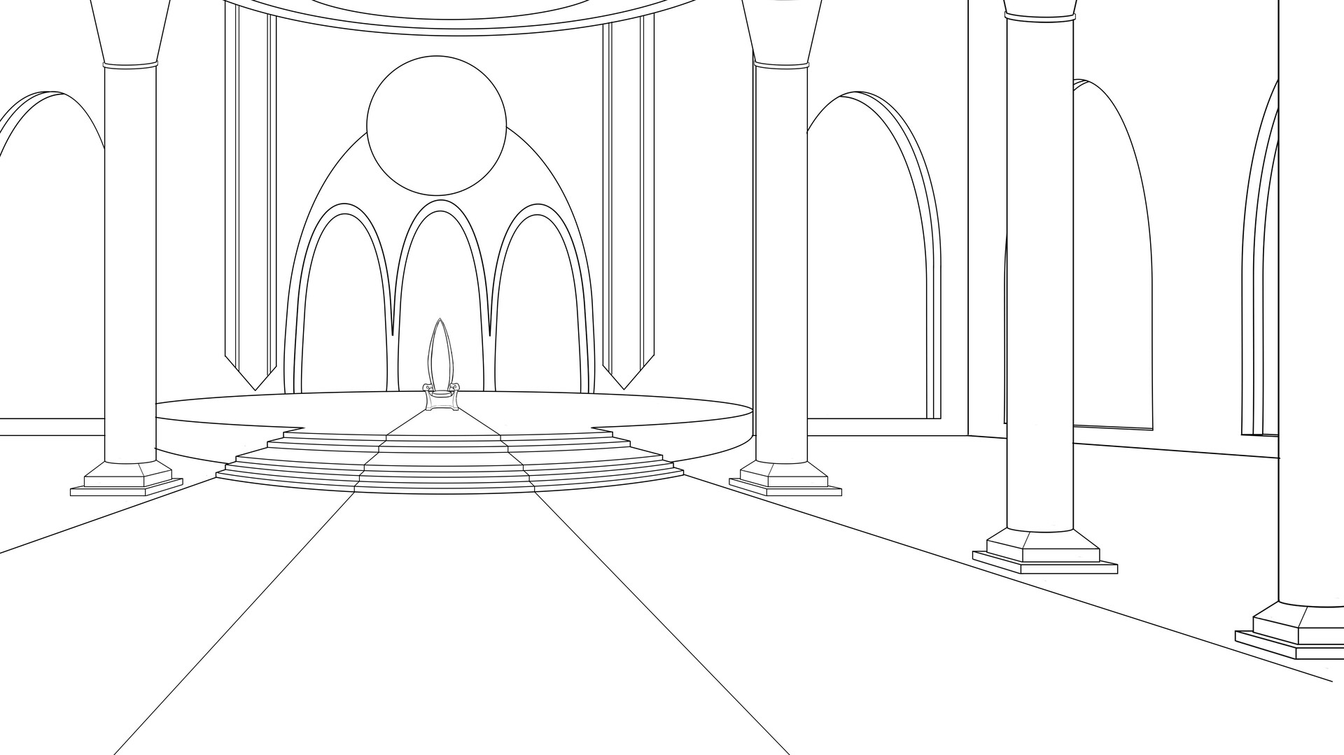 how to draw throne room