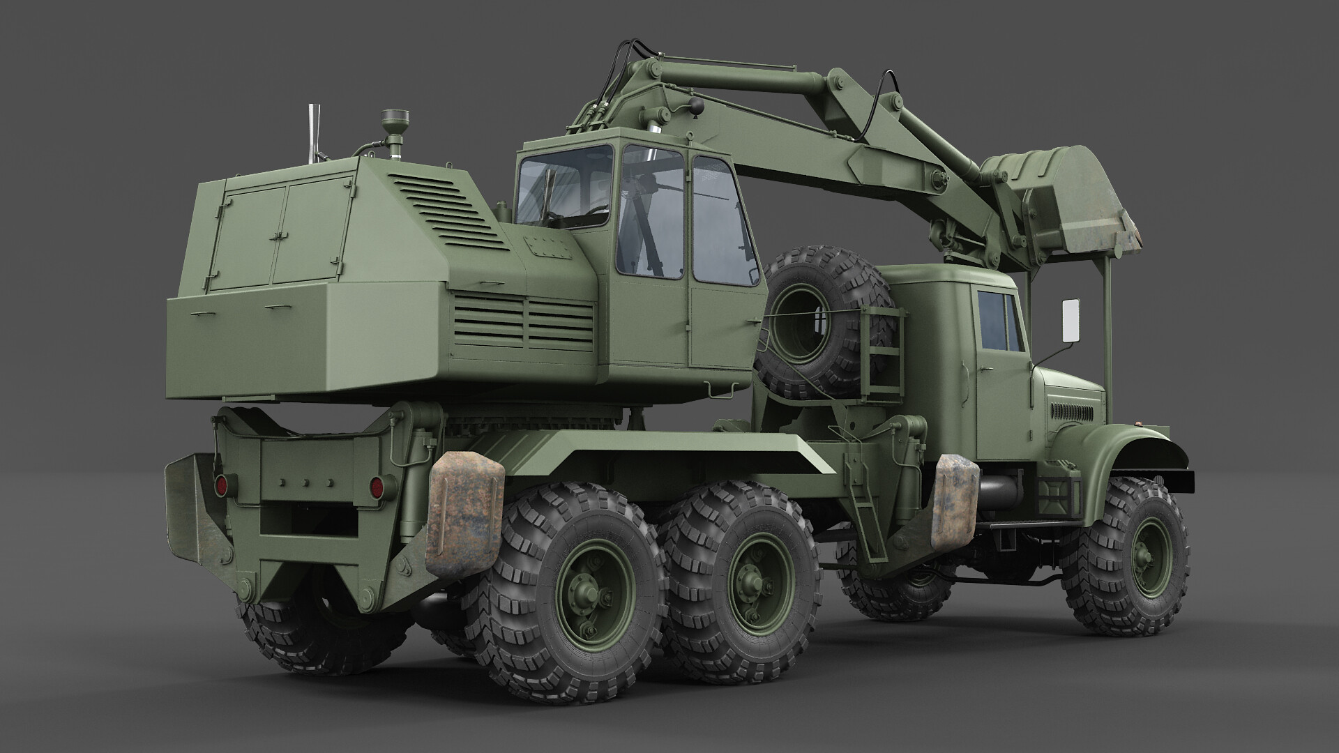 Pavel Prykhodko - Military excavator on Kraz-255B