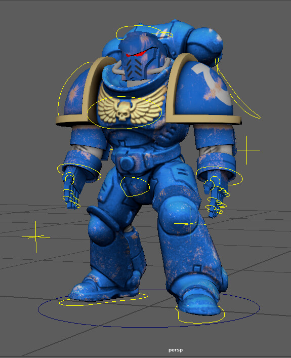 Space Marine 3D Model Rigged at William Fetters blog