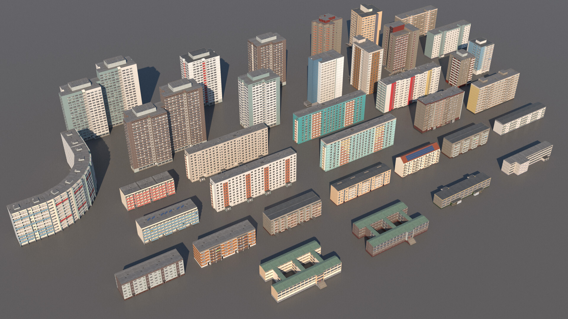 ArtStation - Germany DDR buildings pack