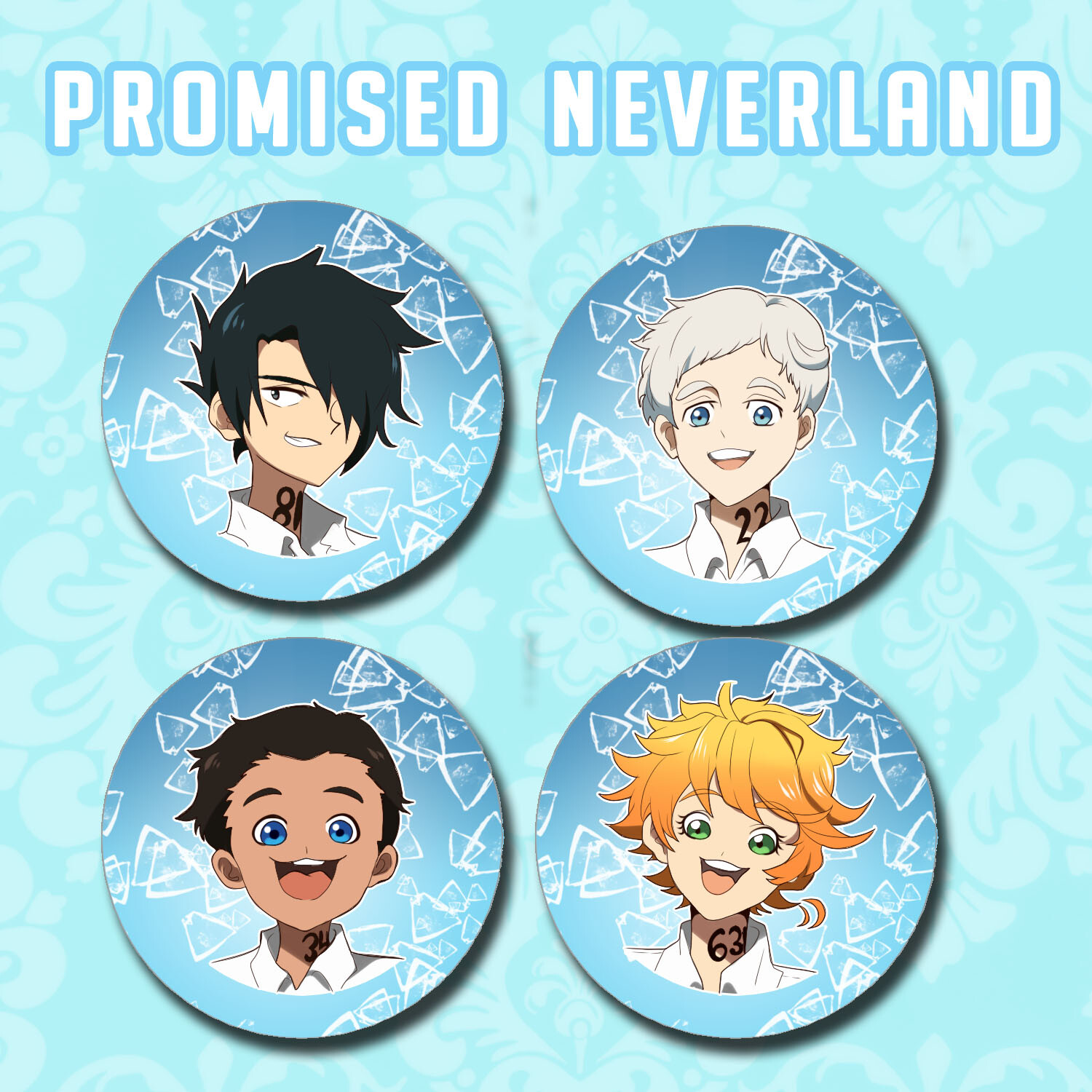 Ototobo - Promised Neverland Button Set