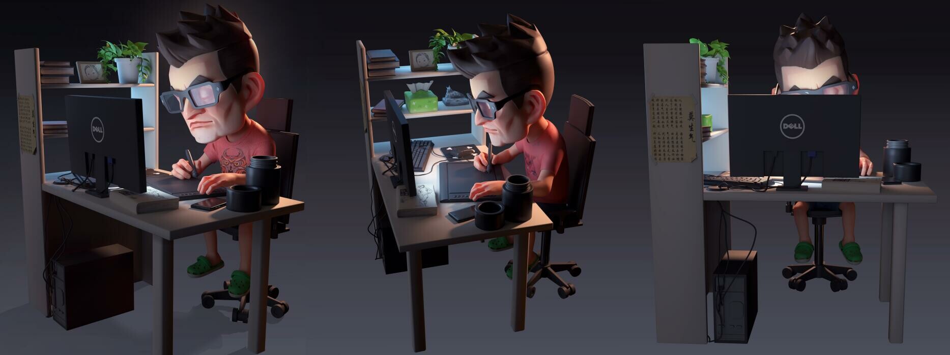 ArtStation - 练习-一个同事, H E