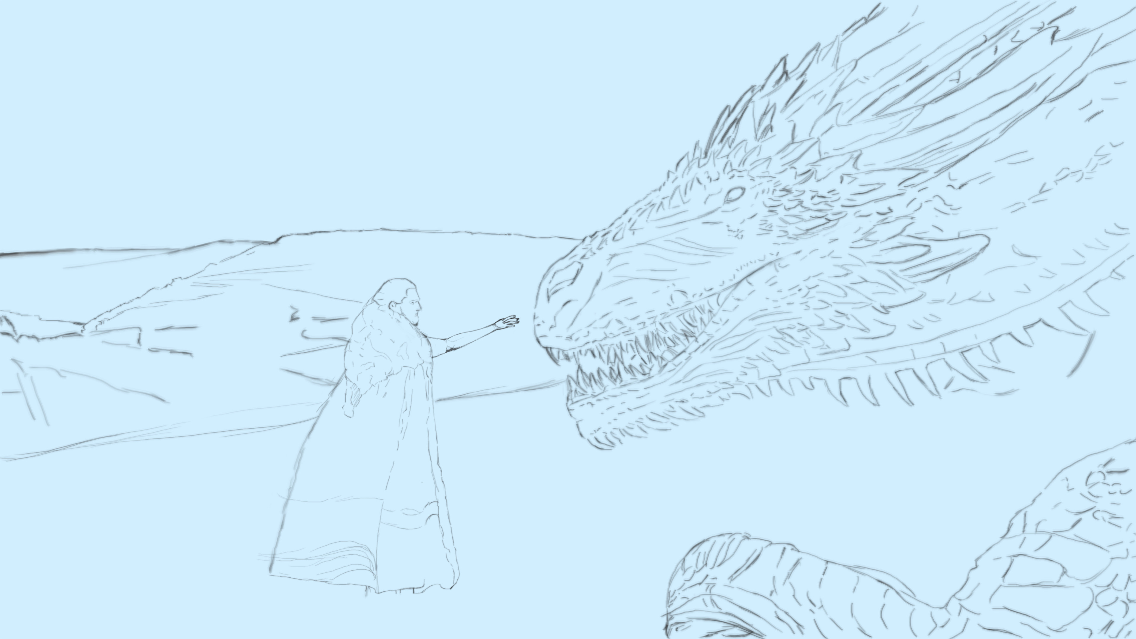 how to draw dragon game of thrones