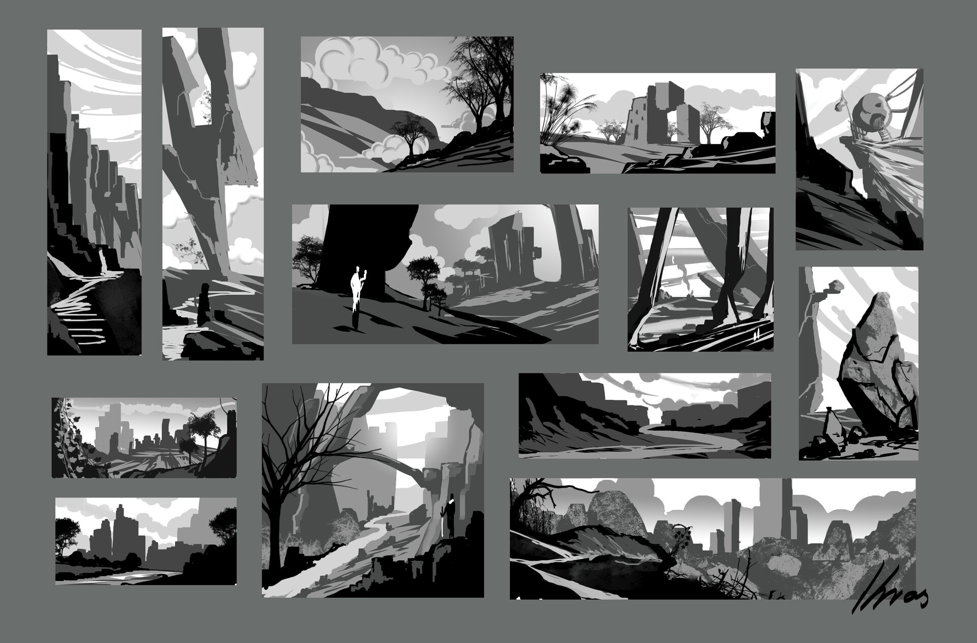 ArtStation - Thumbnail sketches