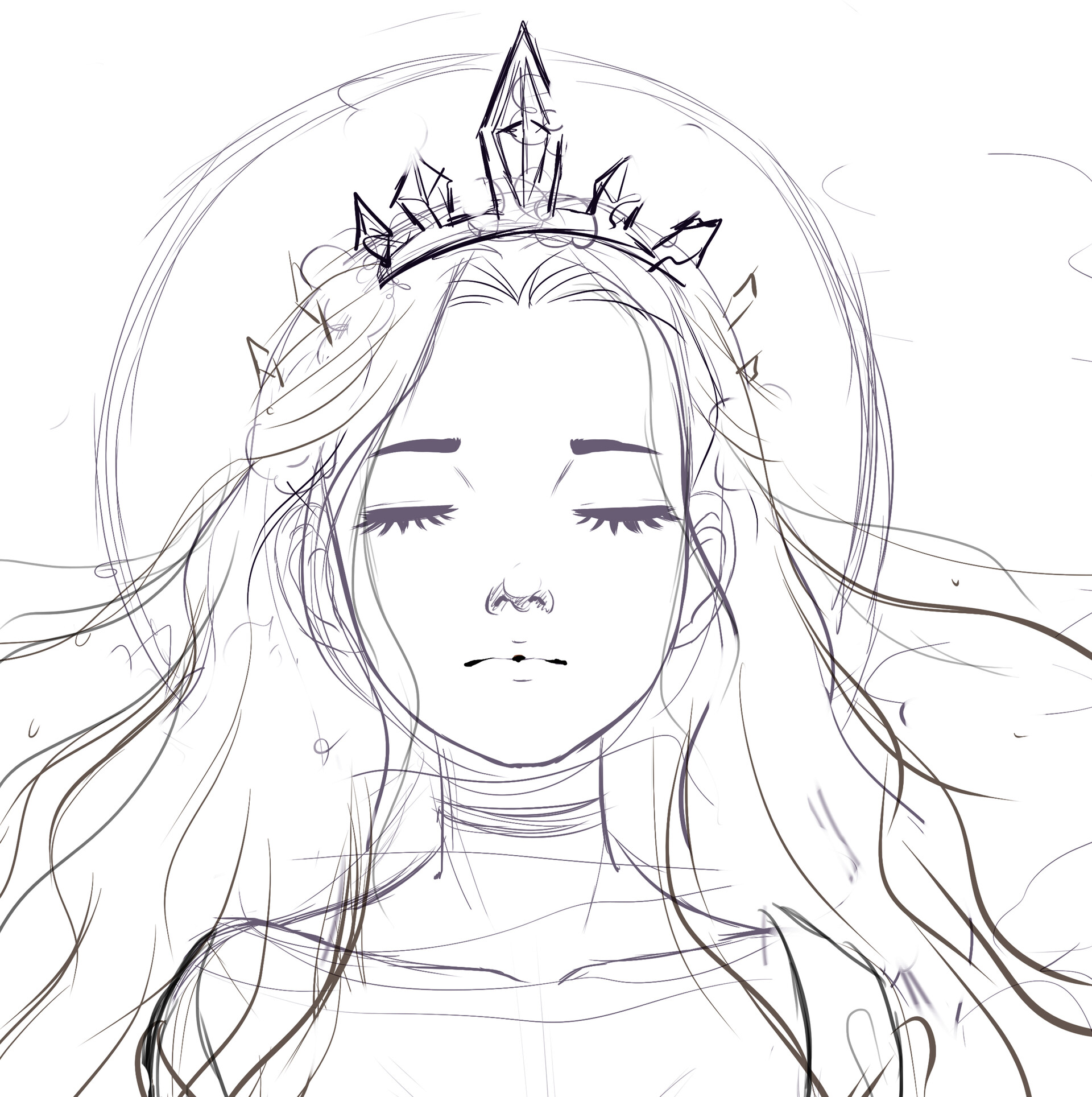 how to draw crystal queen