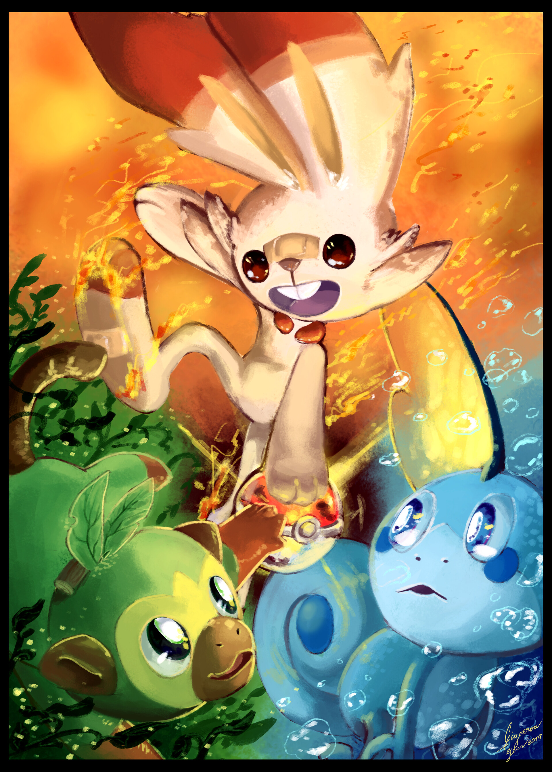 ArtStation - Starter Pokémon - 8th generation