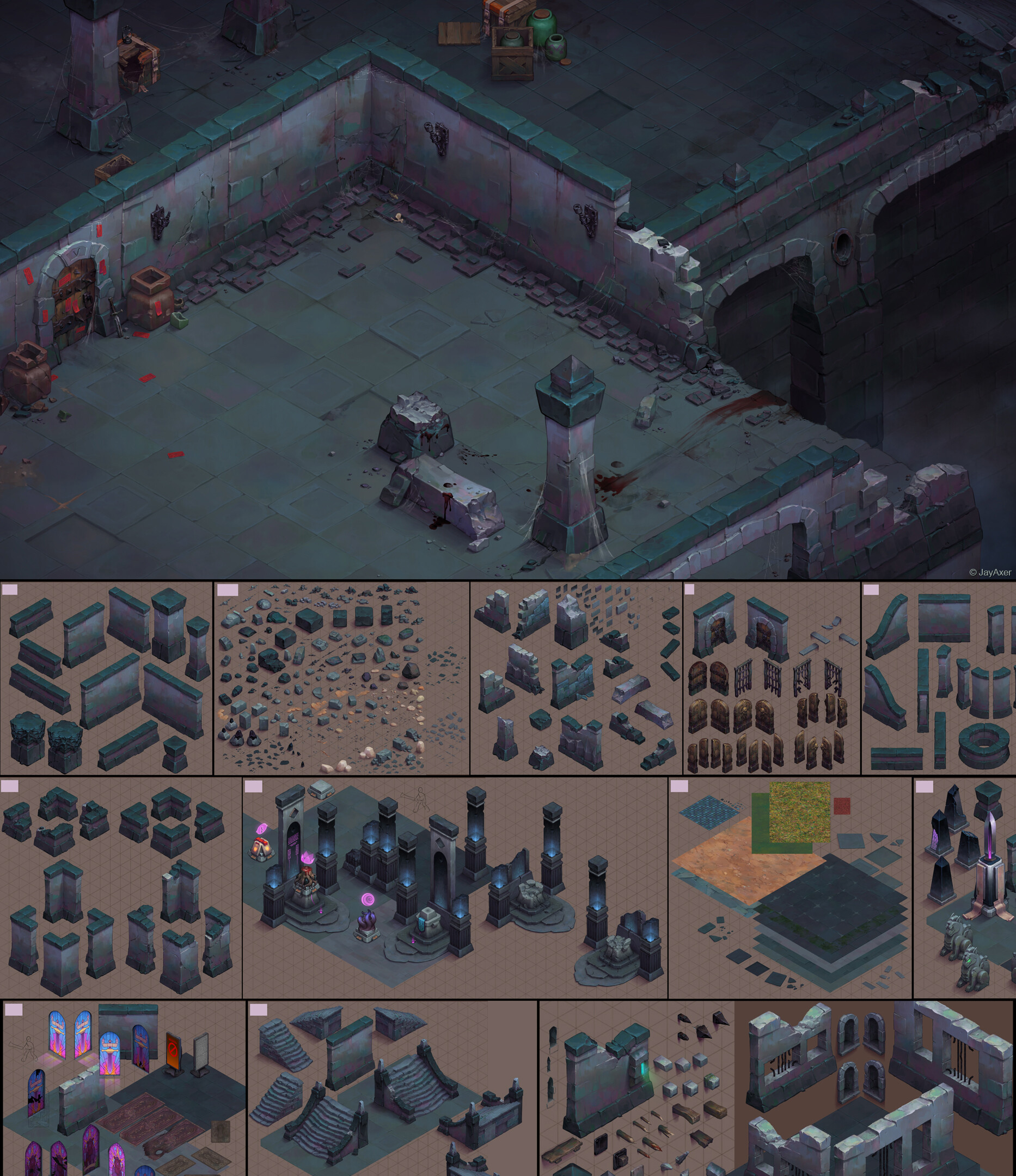 ArtStation - Modular Dungeon Crawler Set