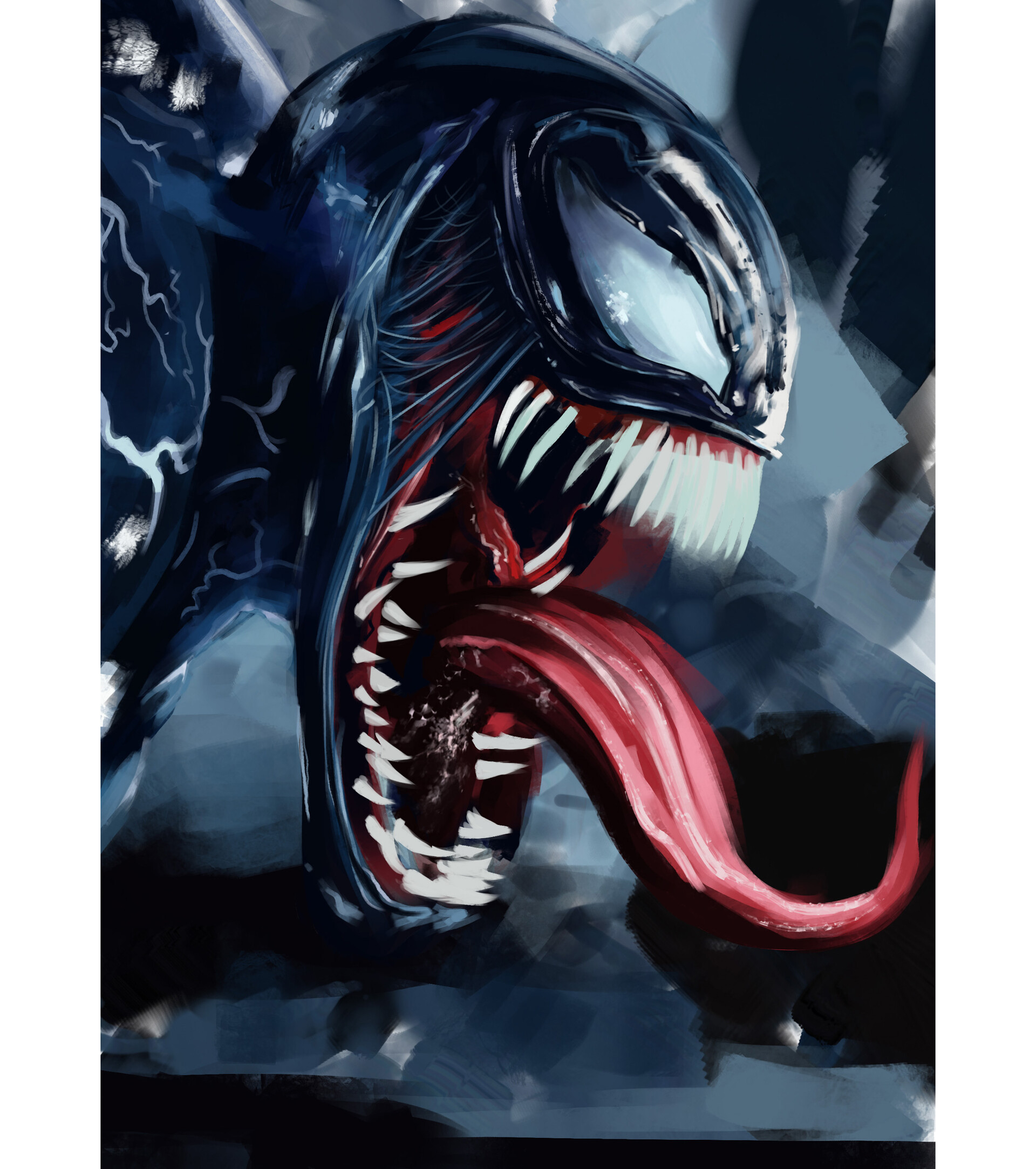 Venom Face Drawing