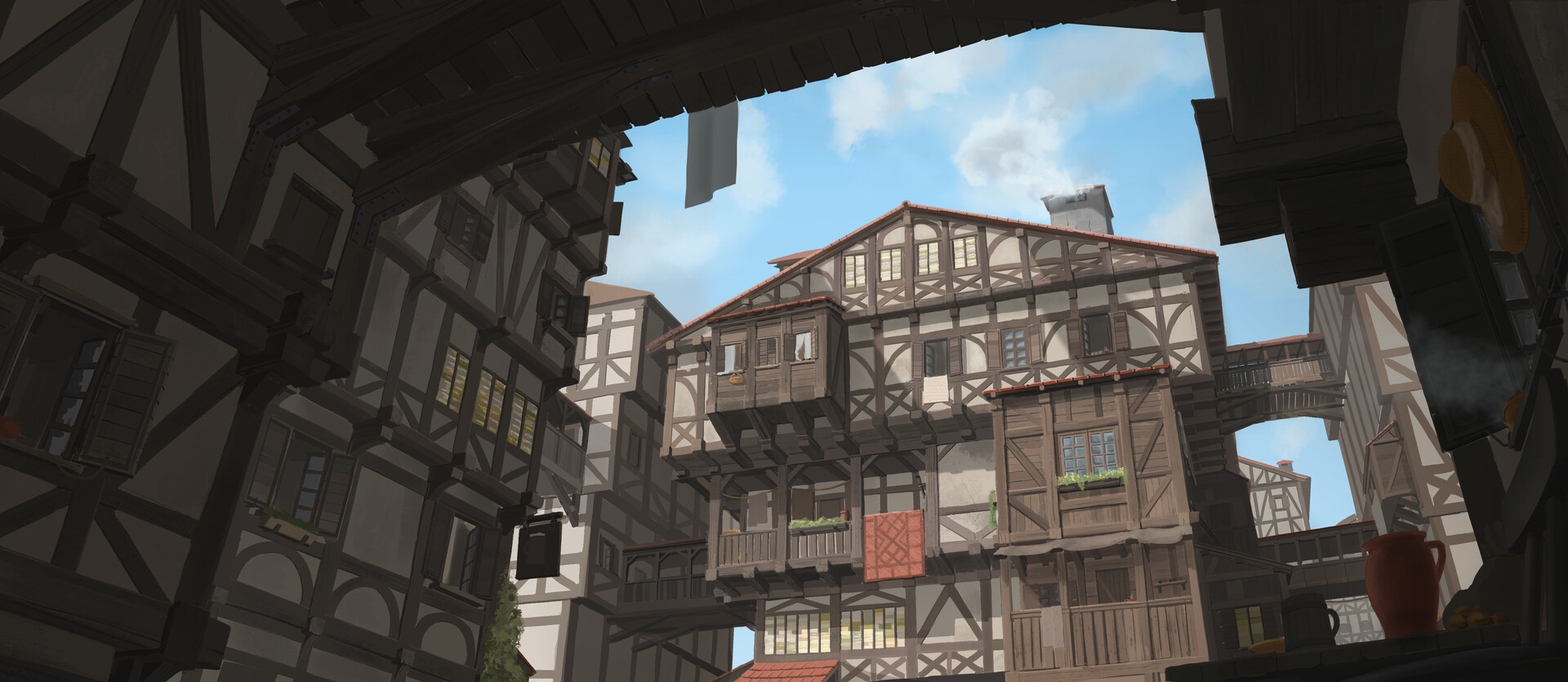 ArtStation - Concepts for city-building type game