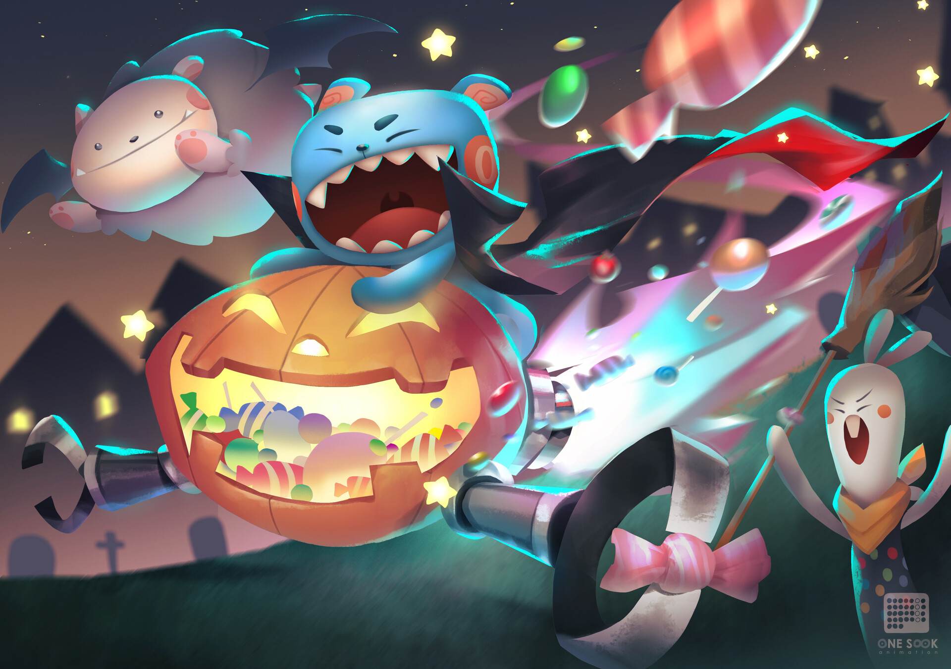 ArtStation - Halloween Blue Bearry