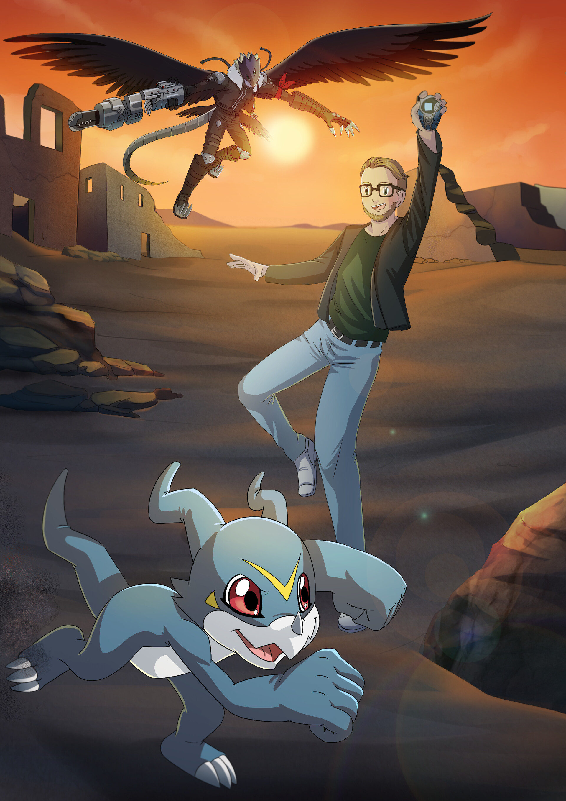 ArtStation - .: COMM: Digimon Team