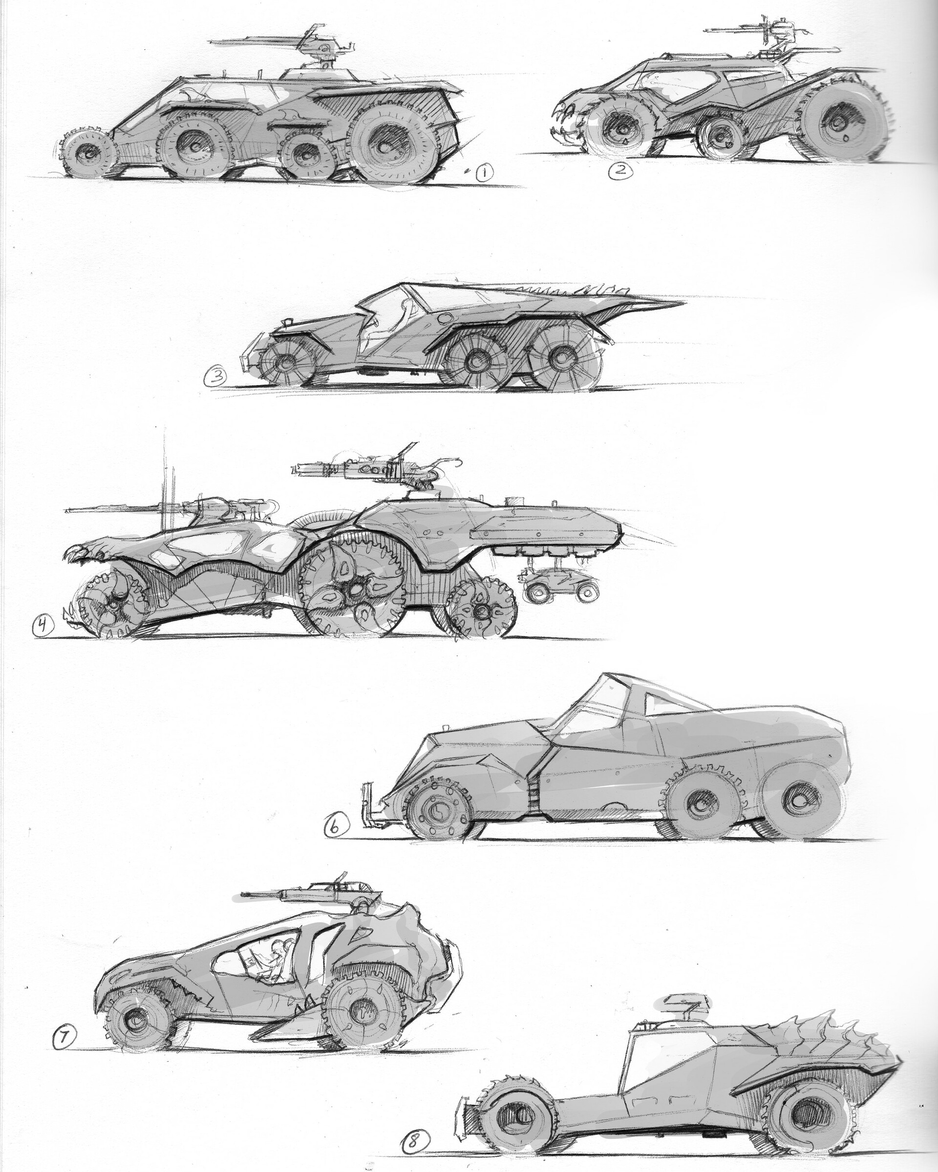 ArtStation - Vehicle sketching