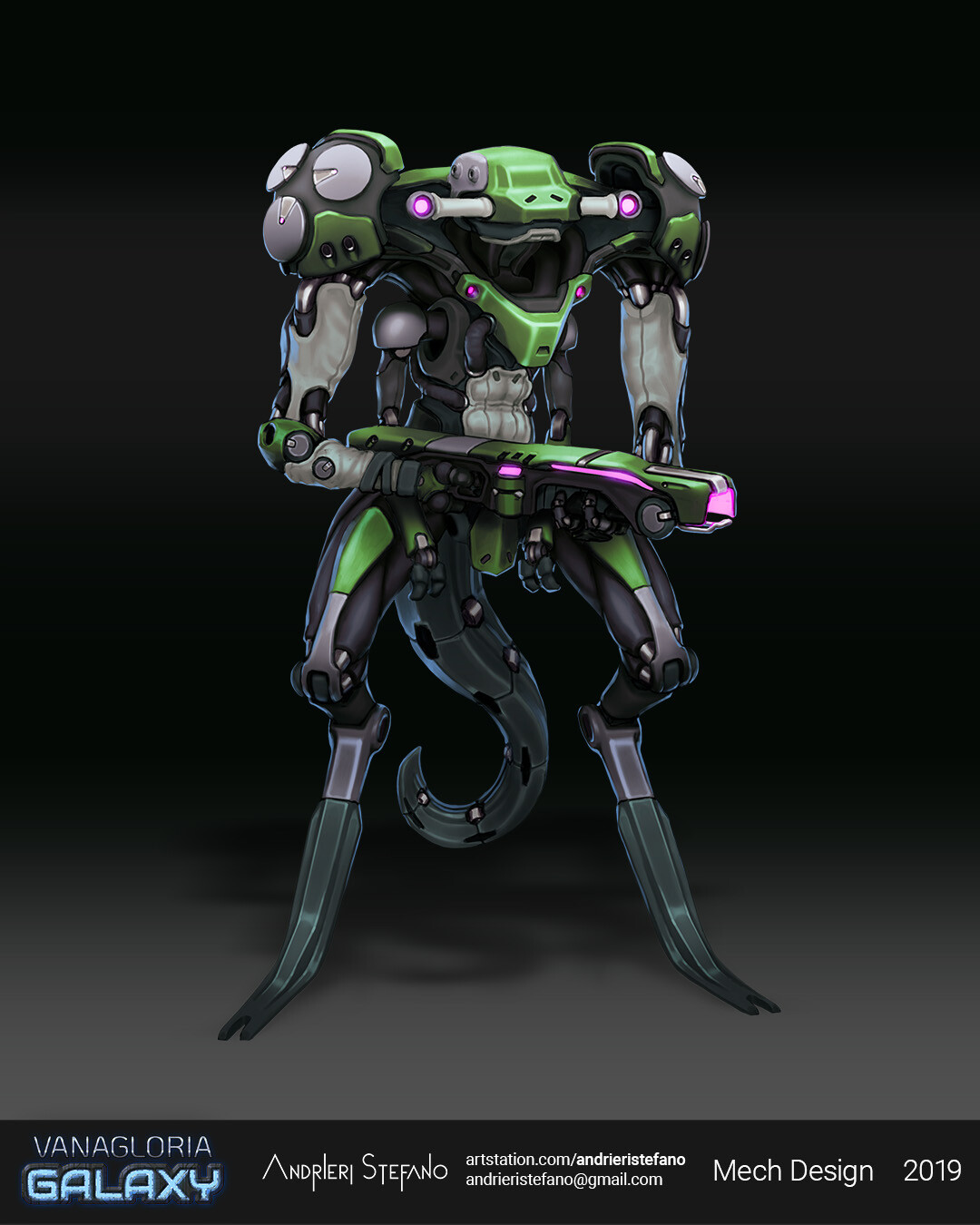 ArtStation - Vanagloria Galaxy - Green Mech