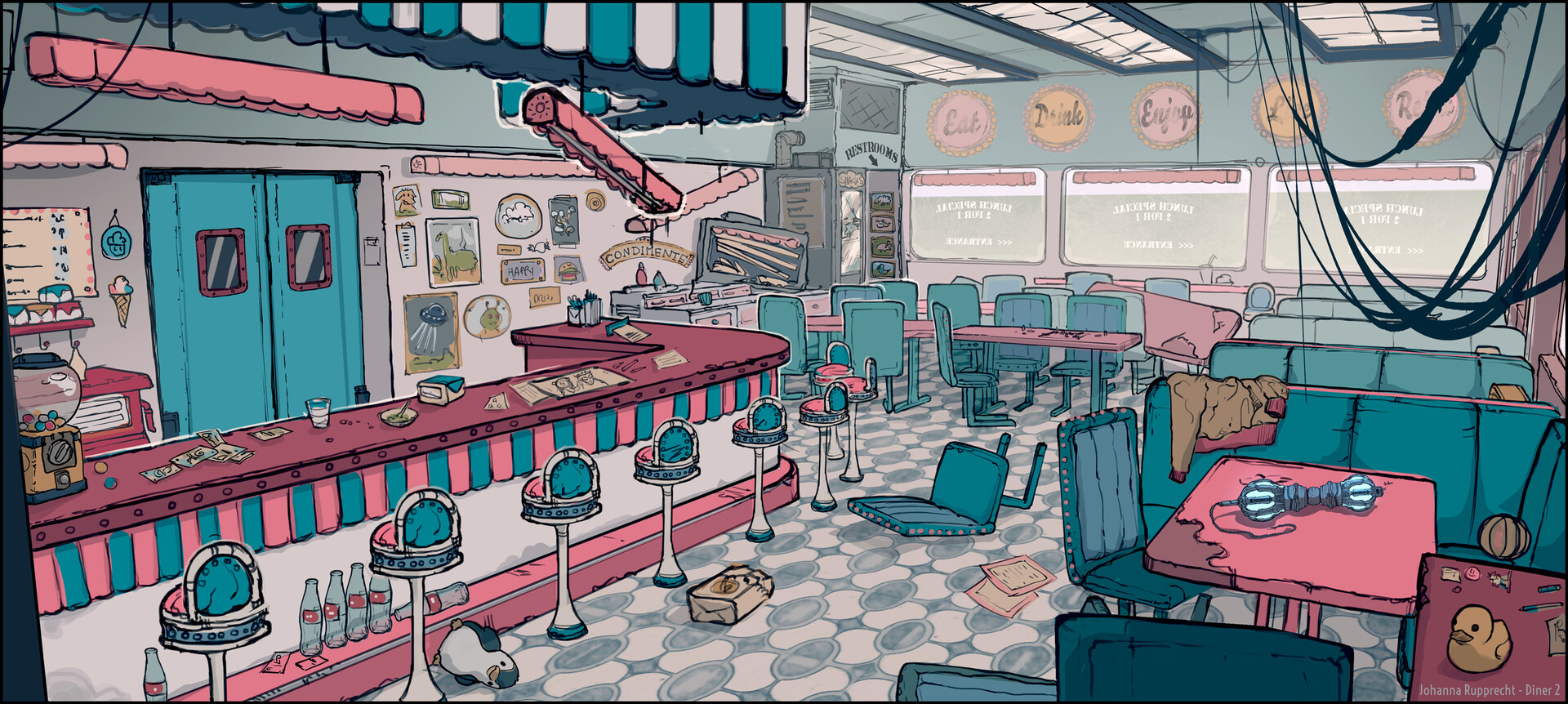ArtStation - Diner Interior (Light)