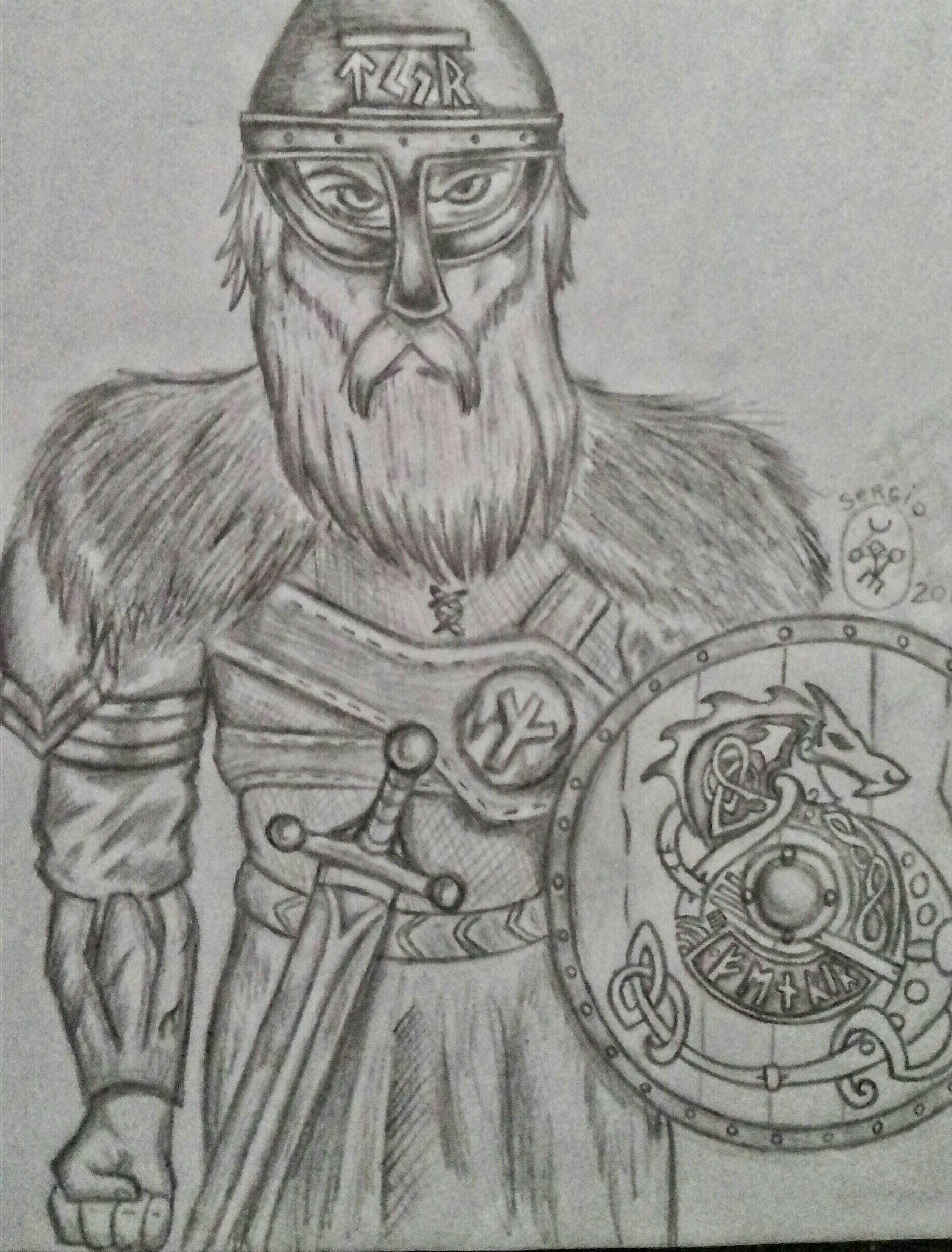 ArtStation - Simple art of a Viking