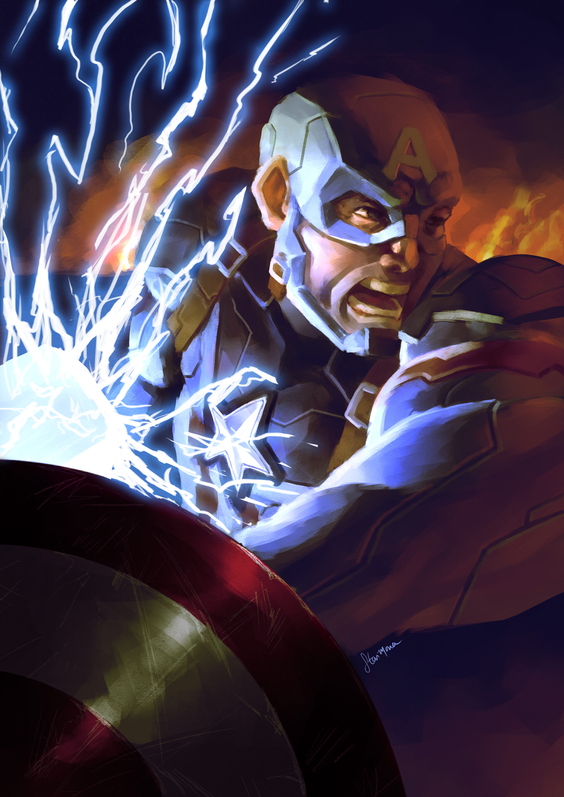 tanítvány Sikló Pihenés captain america with thor s hammer Fedett ez ...