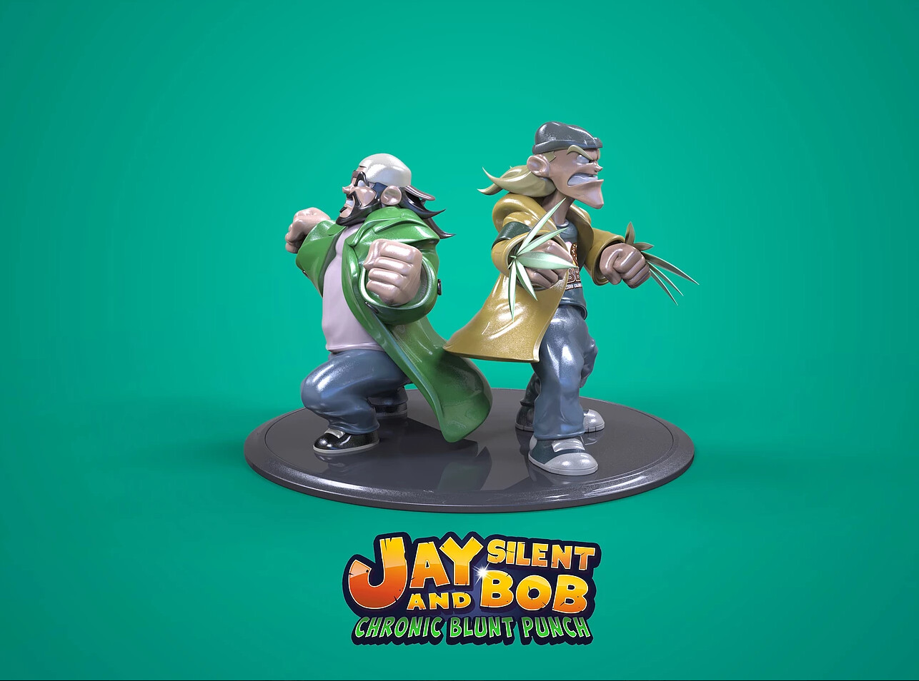 ArtStation - Jay and Silent Bob Chronic Blunt Punch Figures
