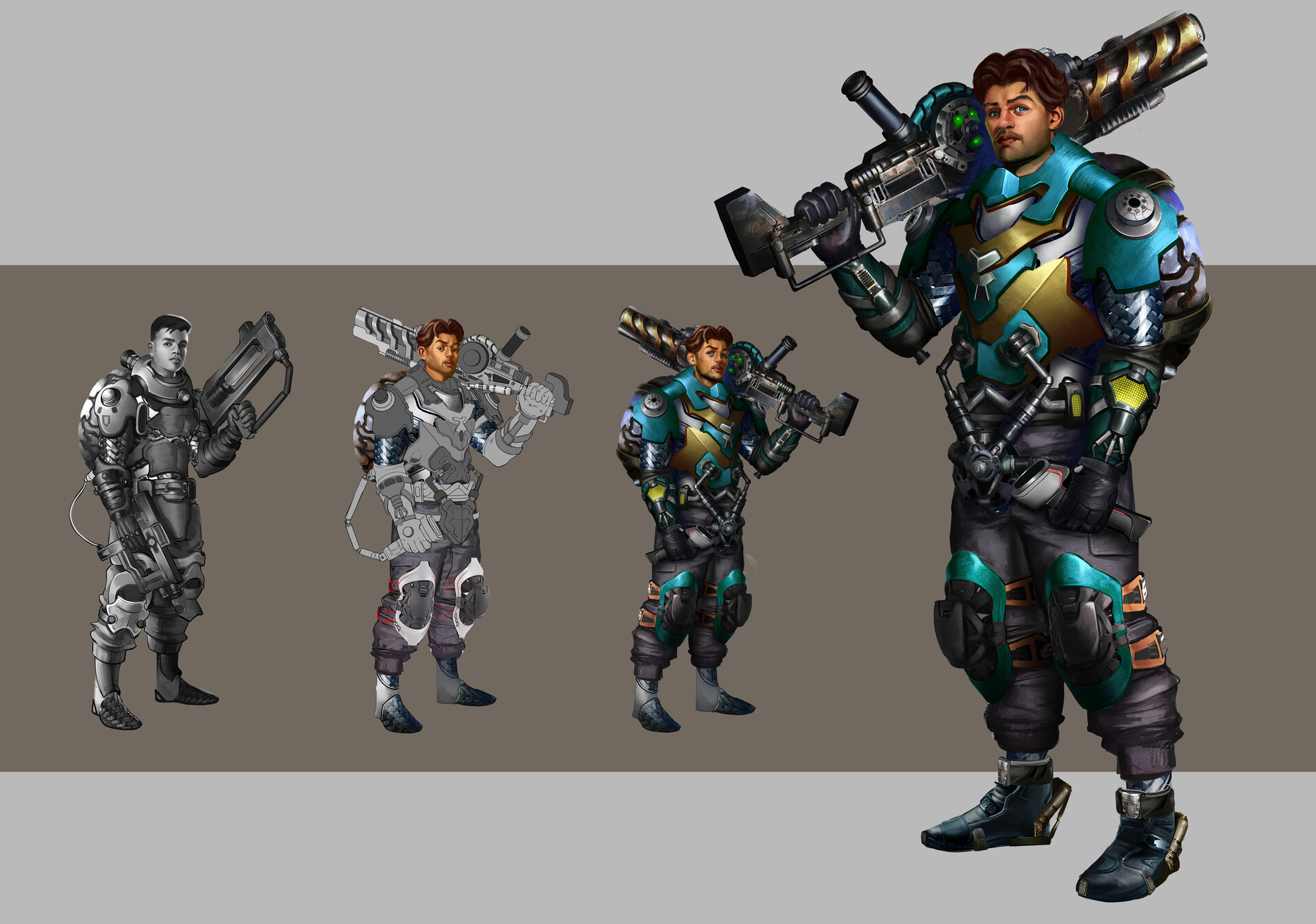 Satish Neel - SPACE SOLDIER CHARACTER DESIGN (SCI-FI)