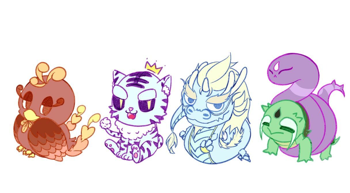 Seiryu Byakko Suzaku Genbu