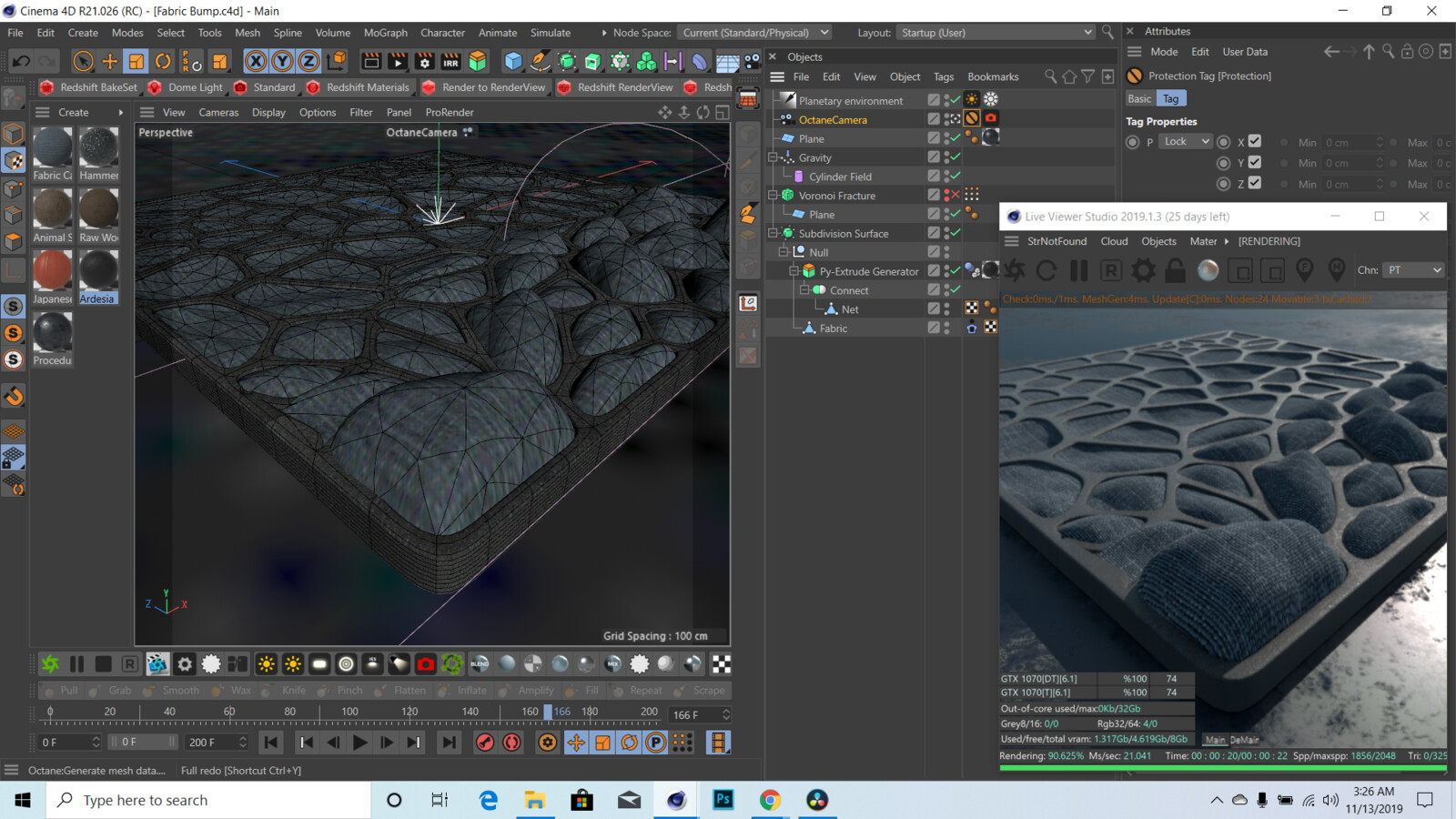 Berkay Design - Fabric Bump - Cinema 4D R21 + Octane Render 2019
