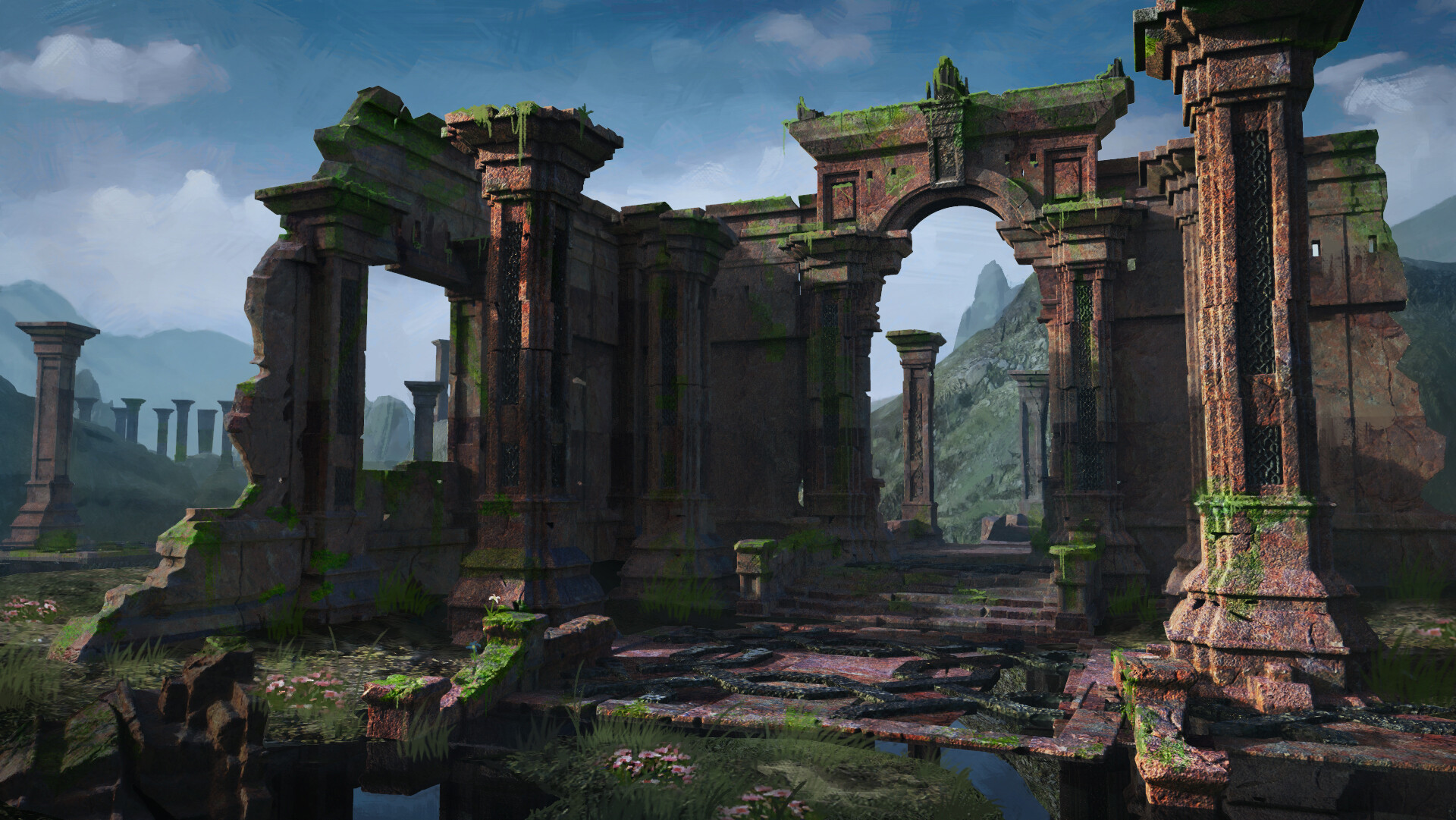 ArtStation - ancient temple ruins