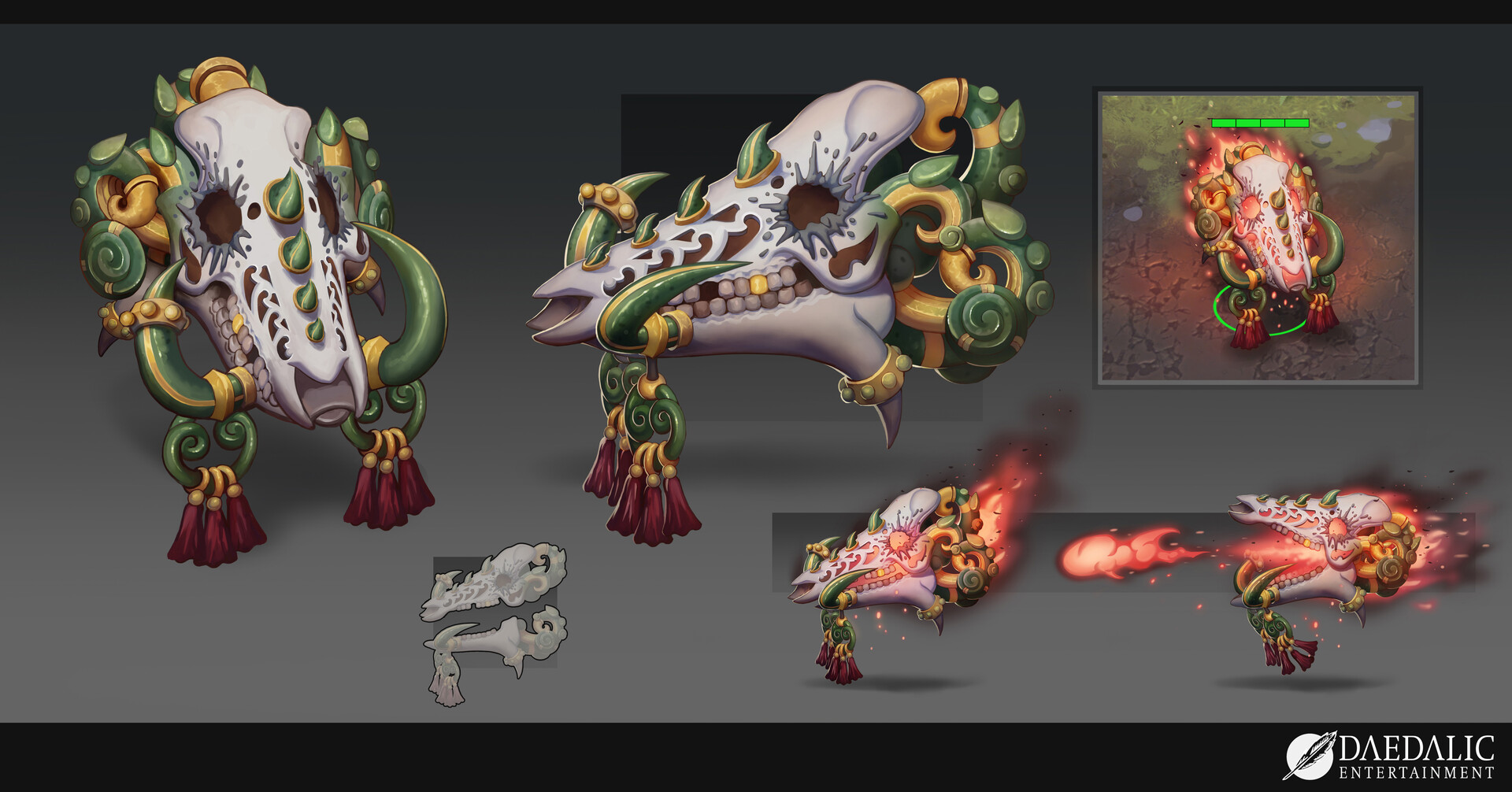 ArtStation - A Year of Rain - Restless Regiment - Flameskull / Skeleton ...