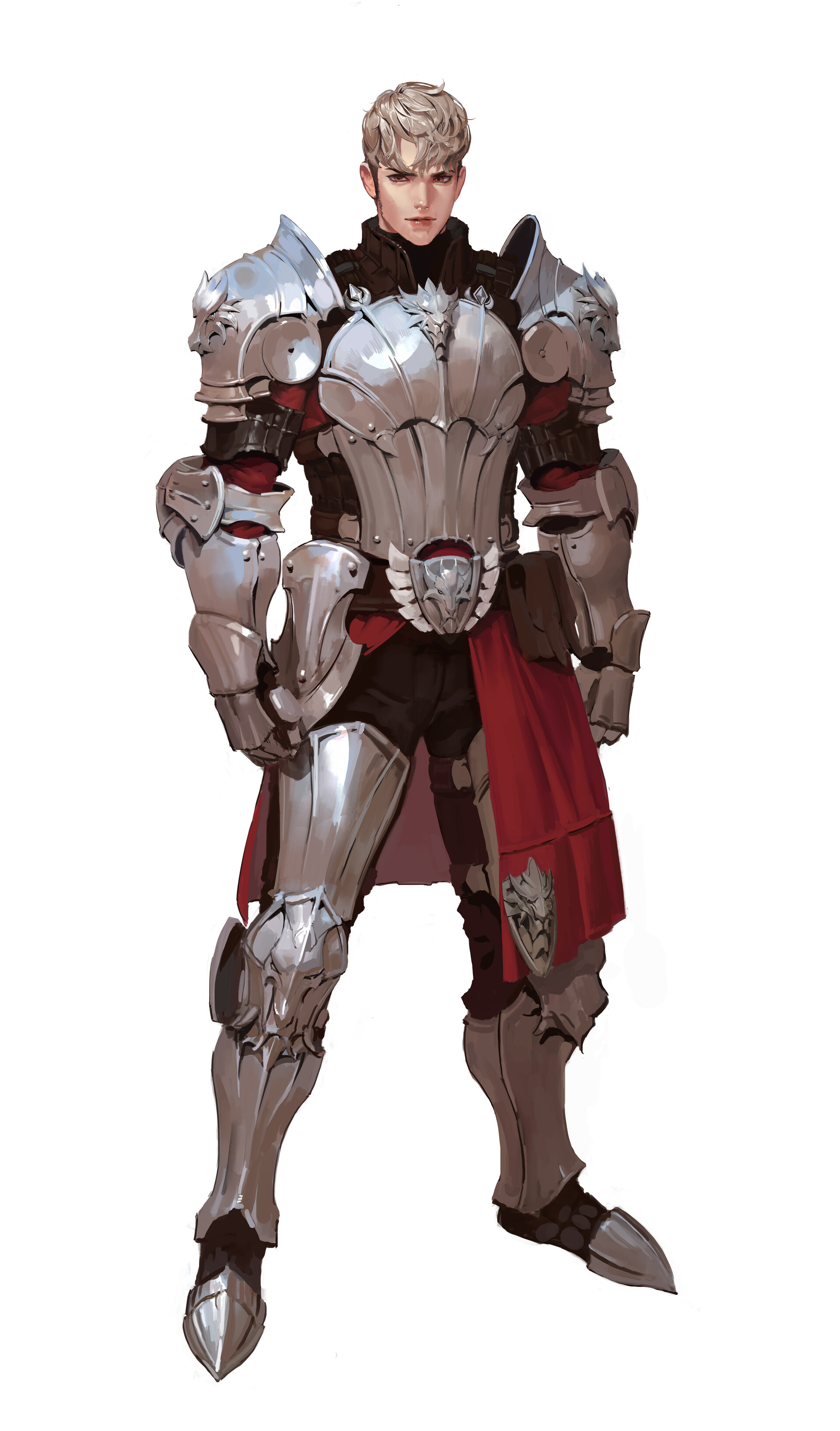 ArtStation - silver wolf knight.