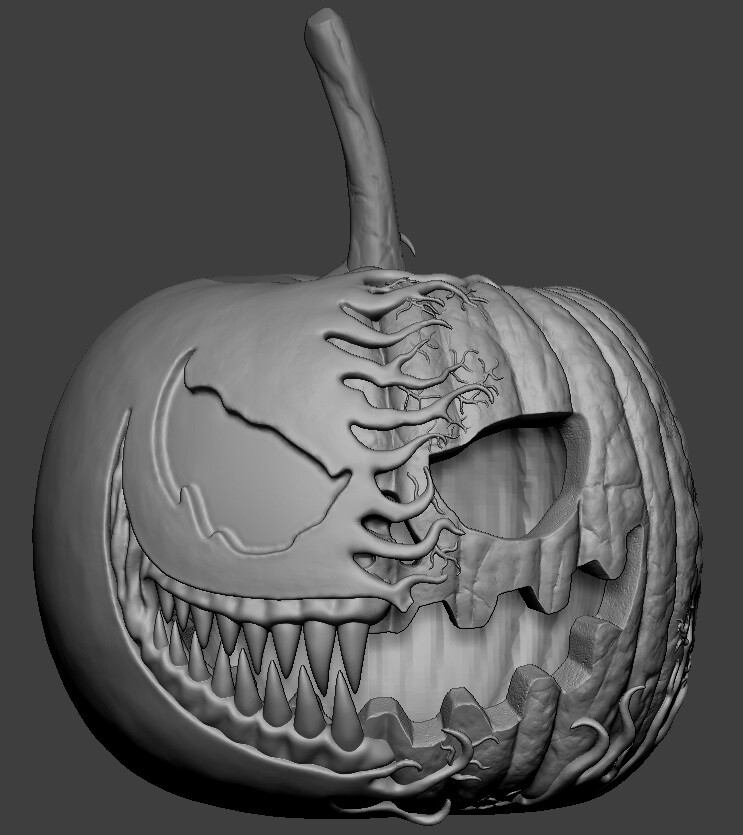venom pumpkin template