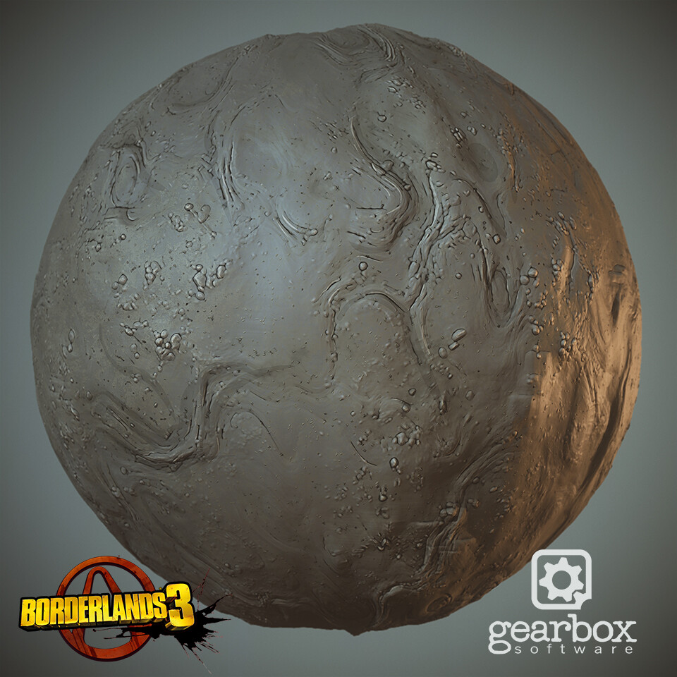 Hung Pham - Borderlands 3 smooth eroded mud terrain material