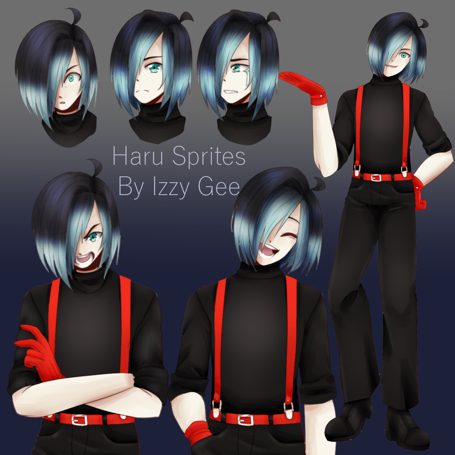 ArtStation - Visual Novel Character Sprites Commission