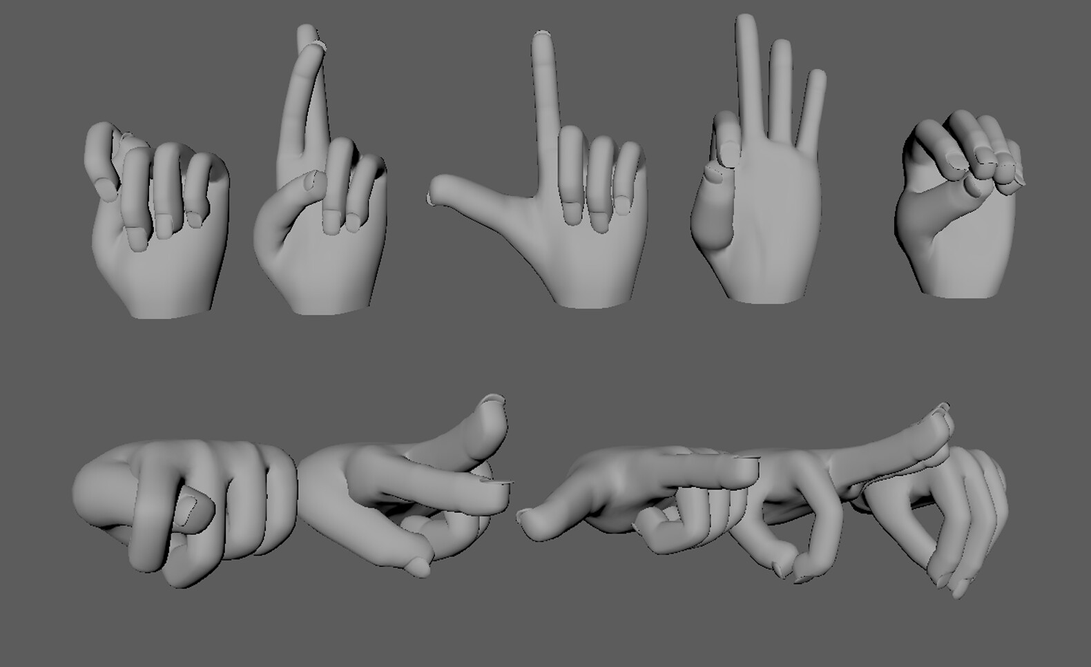 ArtStation - Cartoon Hands for 3d Printing