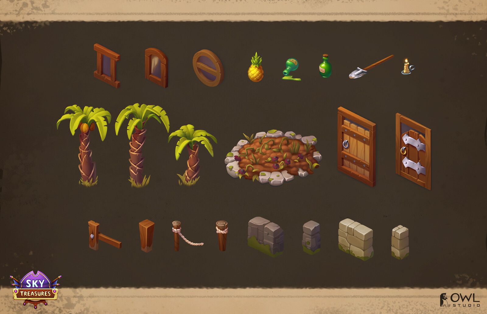 OWL Studio - Sky Treasures - Cartoon Tiles & Props