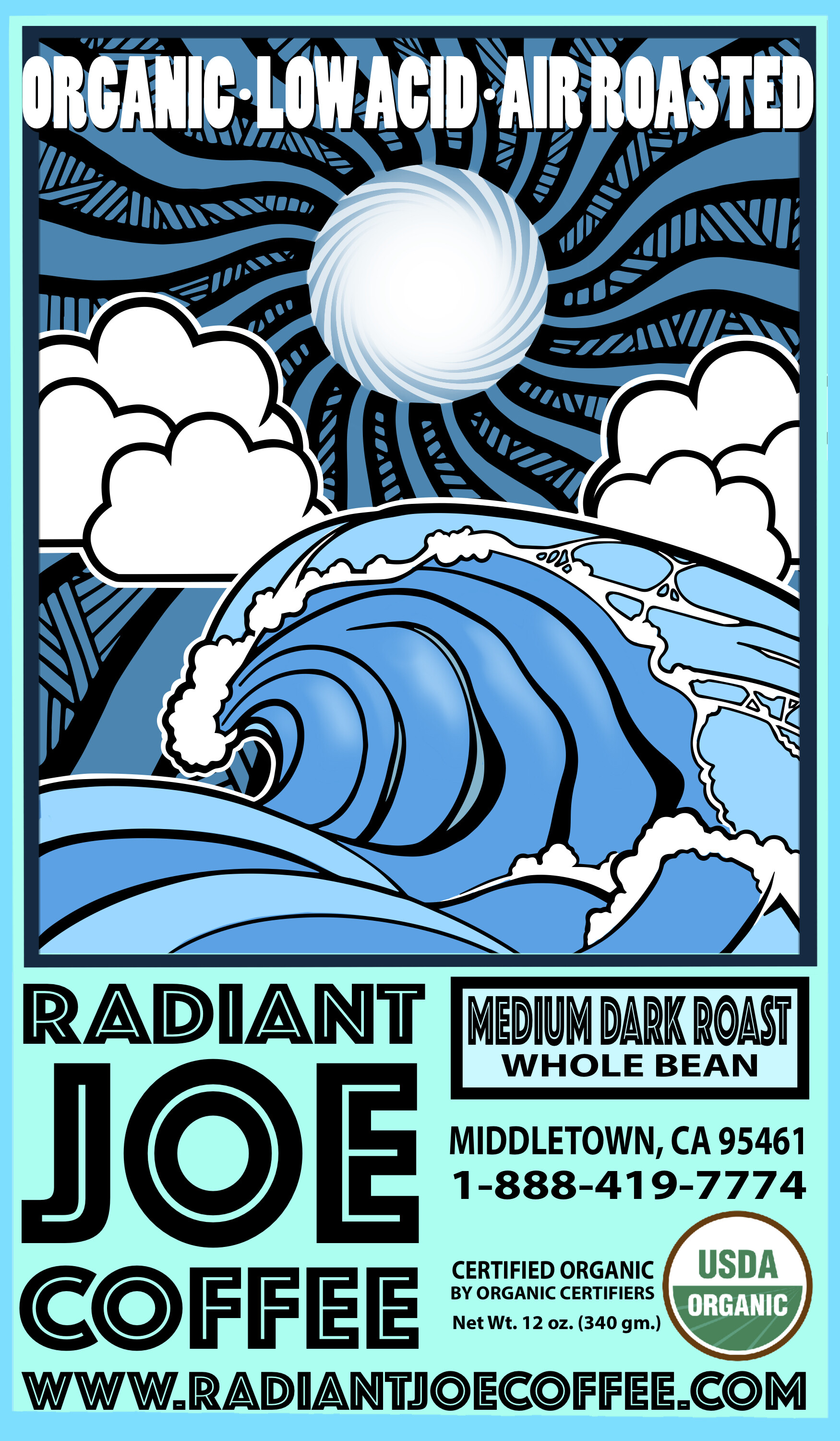 ArtStation - Radiant Joe Coffee Co. - Ocean Blue Blend, Jeremy Benziger